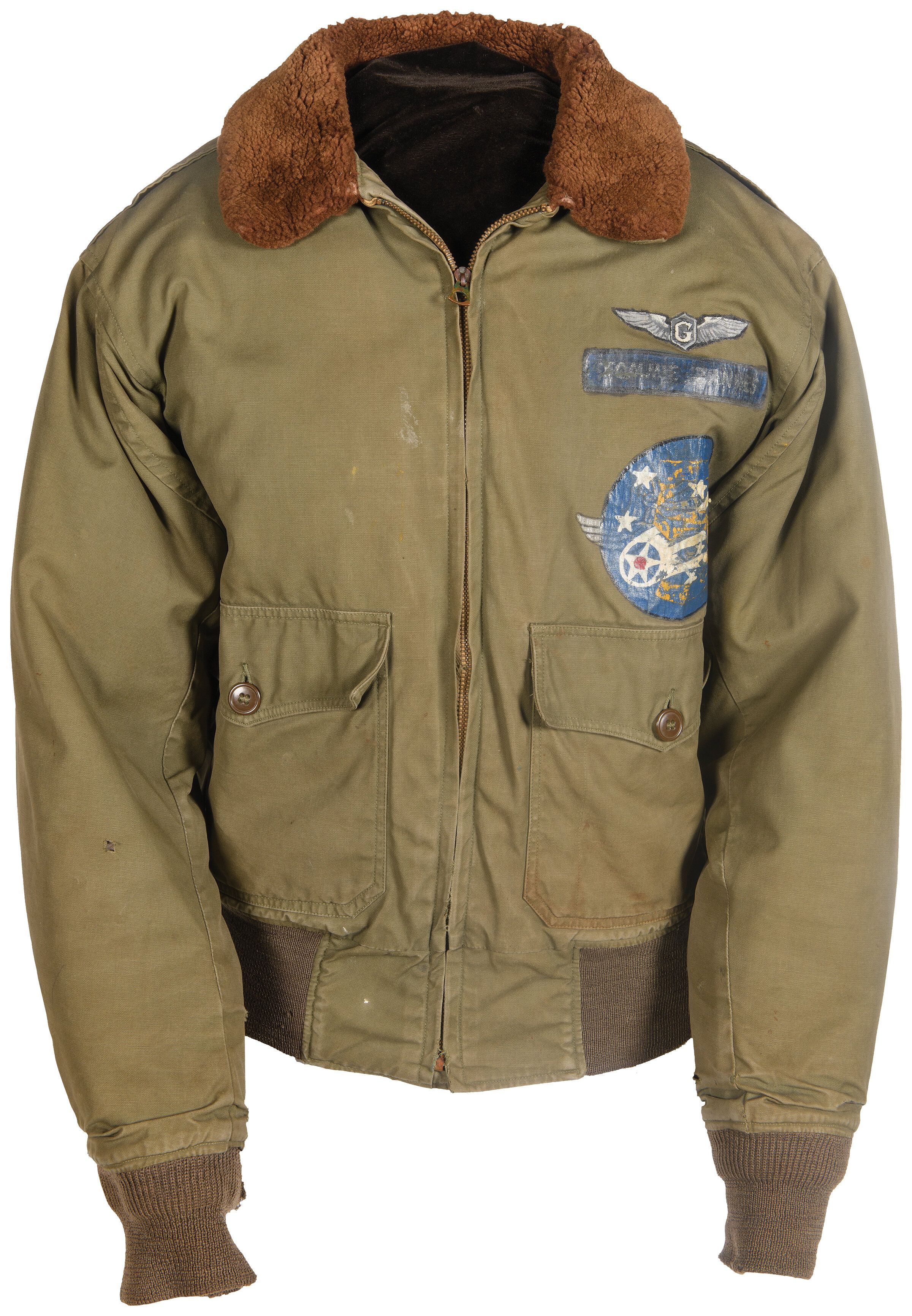 Identified WWII 1st Glider Provisional Group Painted B-10 Jacket | Rock ...