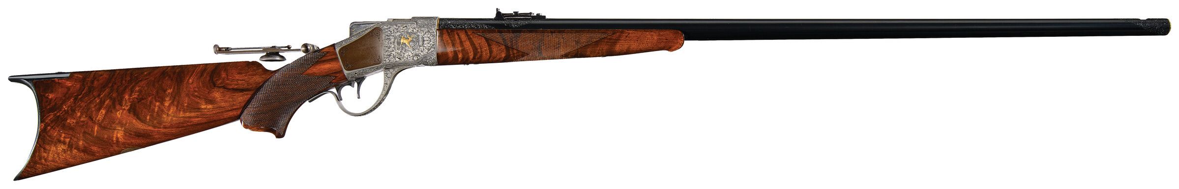 Churchill Engraved and Inlaid Sharps-Borchardt Model 1878 Rifle | Rock ...