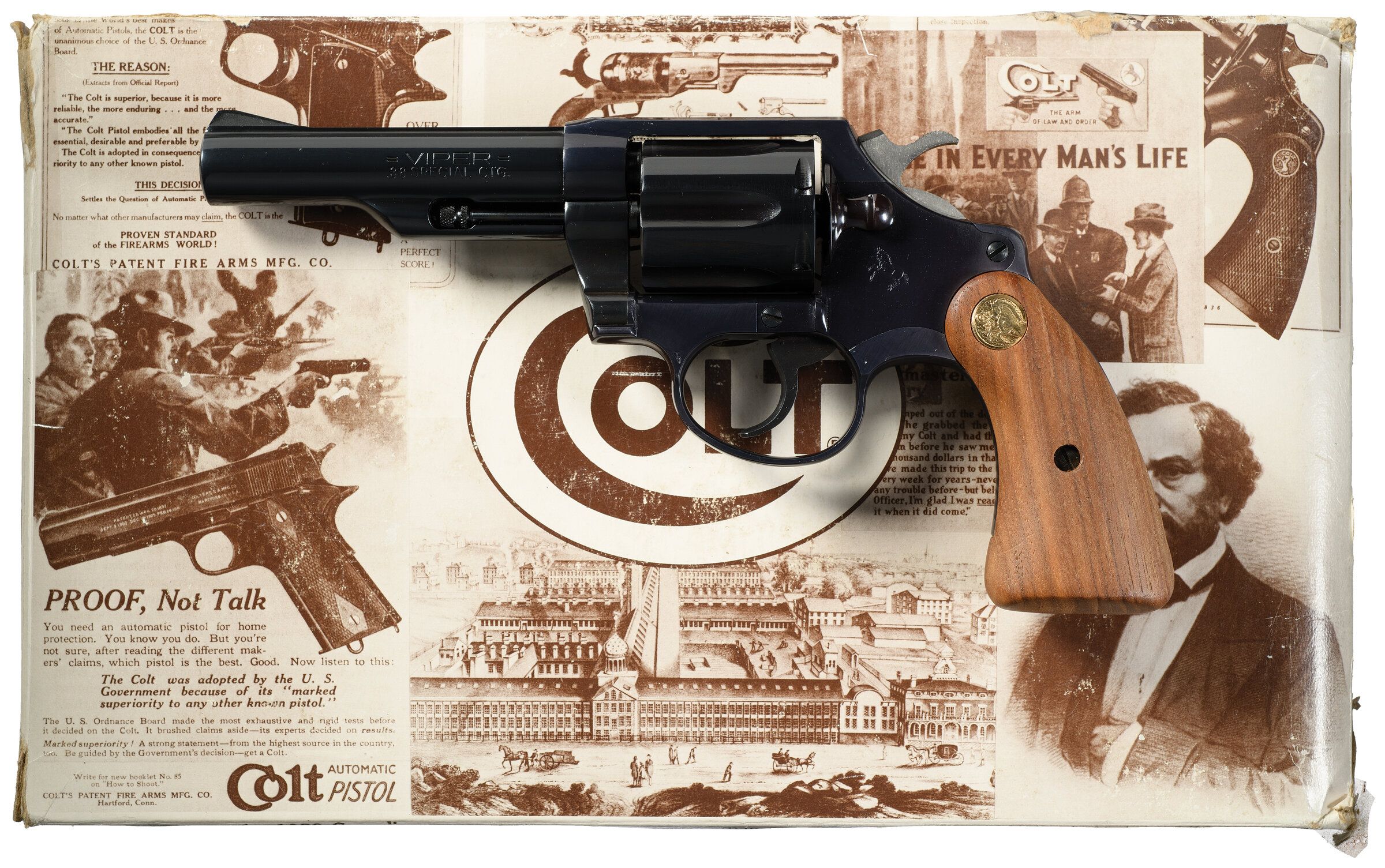 Desirable Colt Viper Double Action Revolver with Box | Rock Island Auction
