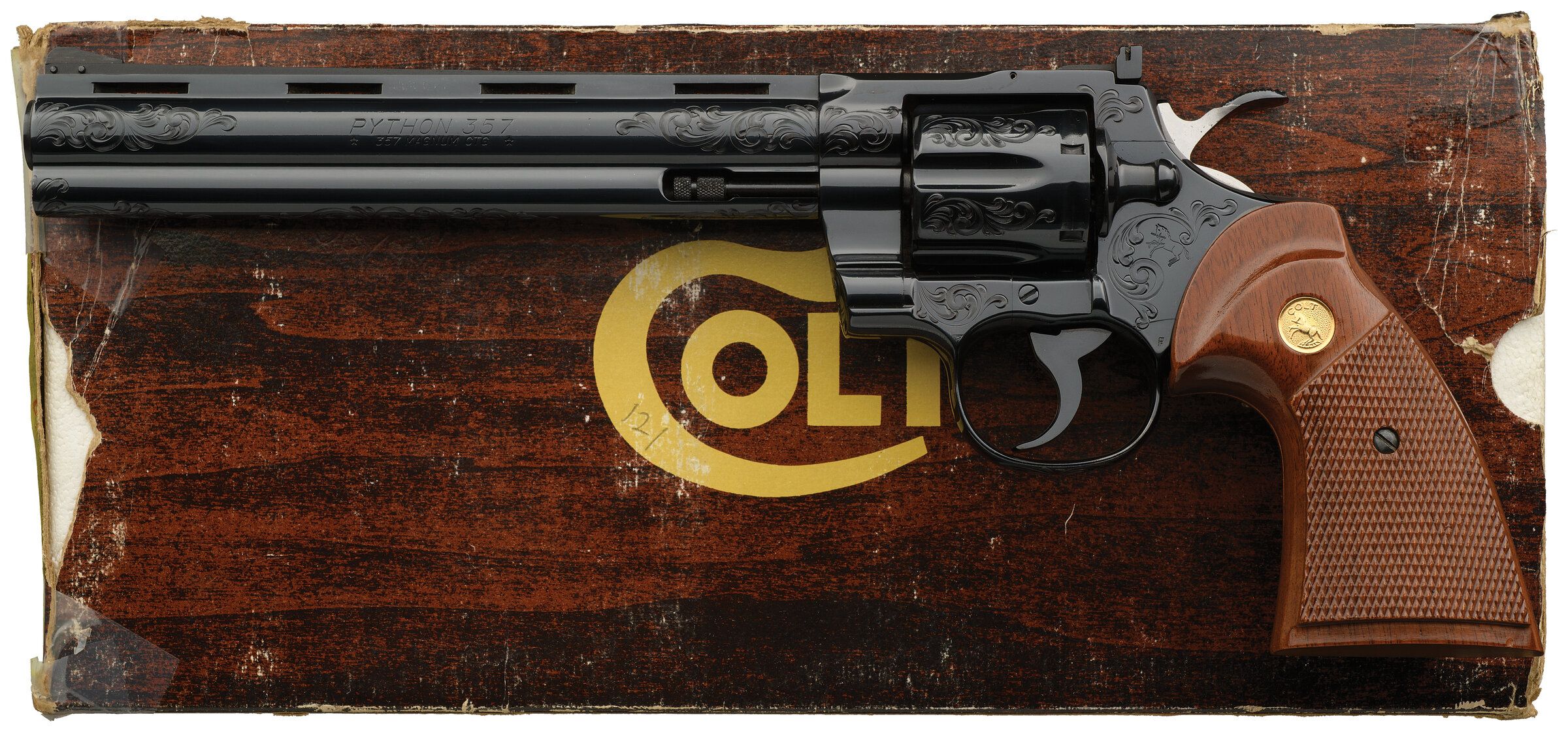 Factory Engraved Colt Python Double Action Revolver with Box | Rock ...