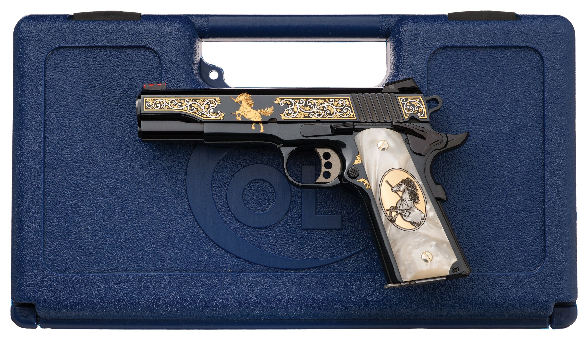 Colt El Potro Rampante Edition Government Model Pistol with Case | Rock ...
