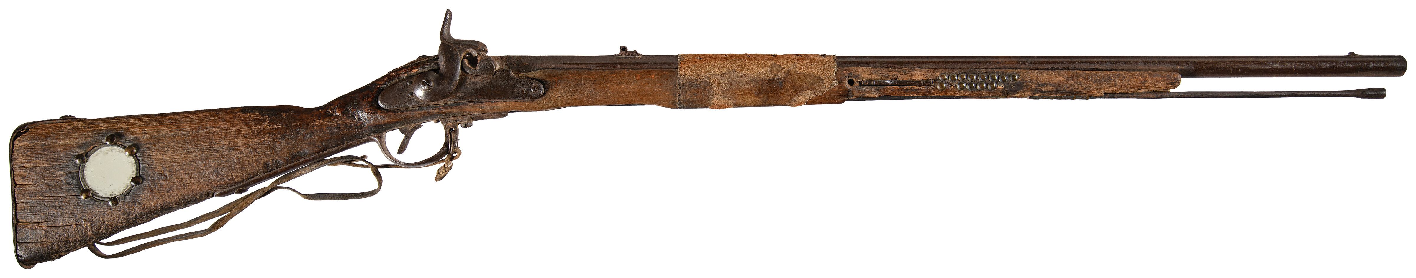 Native American Style Cut-Down, Tack Decorated Percussion Musket | Rock ...