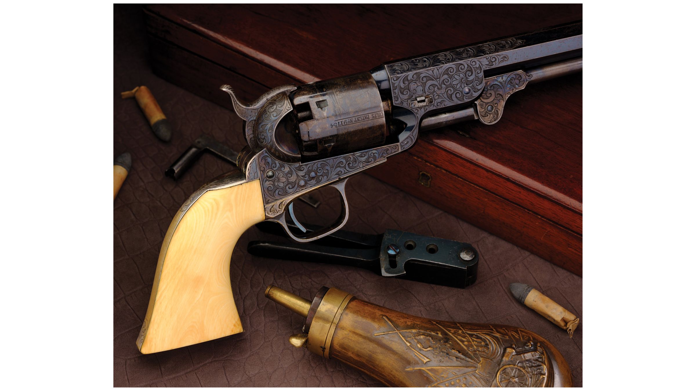 Cased Factory Engraved Colt Model 1851 Navy Revolver | Rock Island Auction