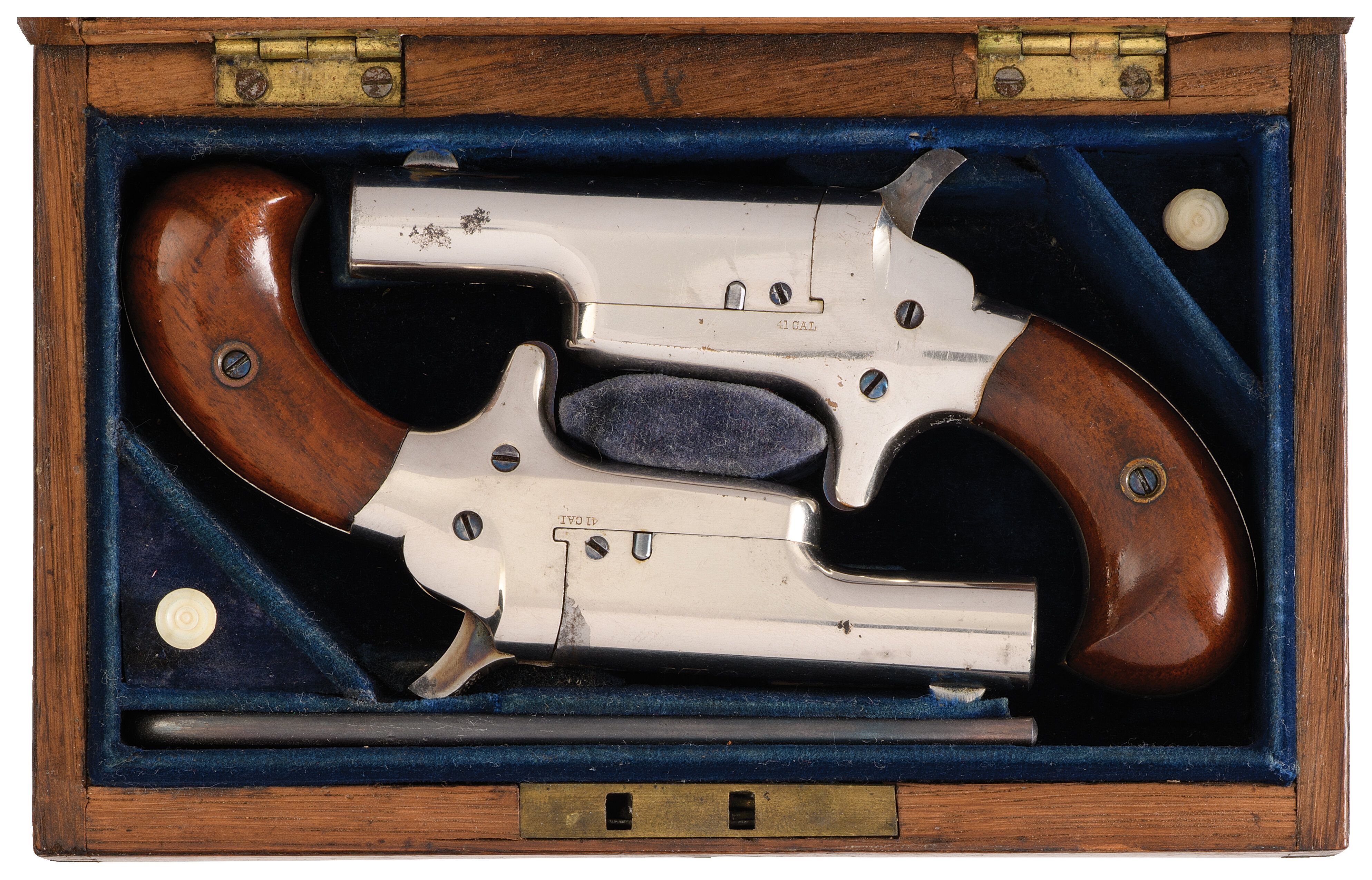Inscribed London Proofed Cased Pair of Colt Derringers | Rock Island ...