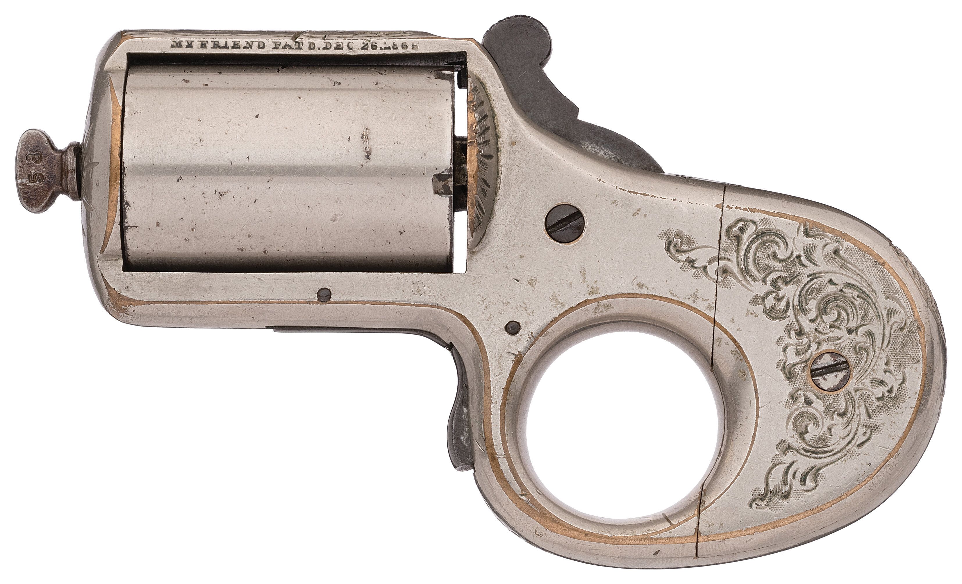 Engraved James Reid My Friend Knuckle Duster Revolver | Rock Island Auction