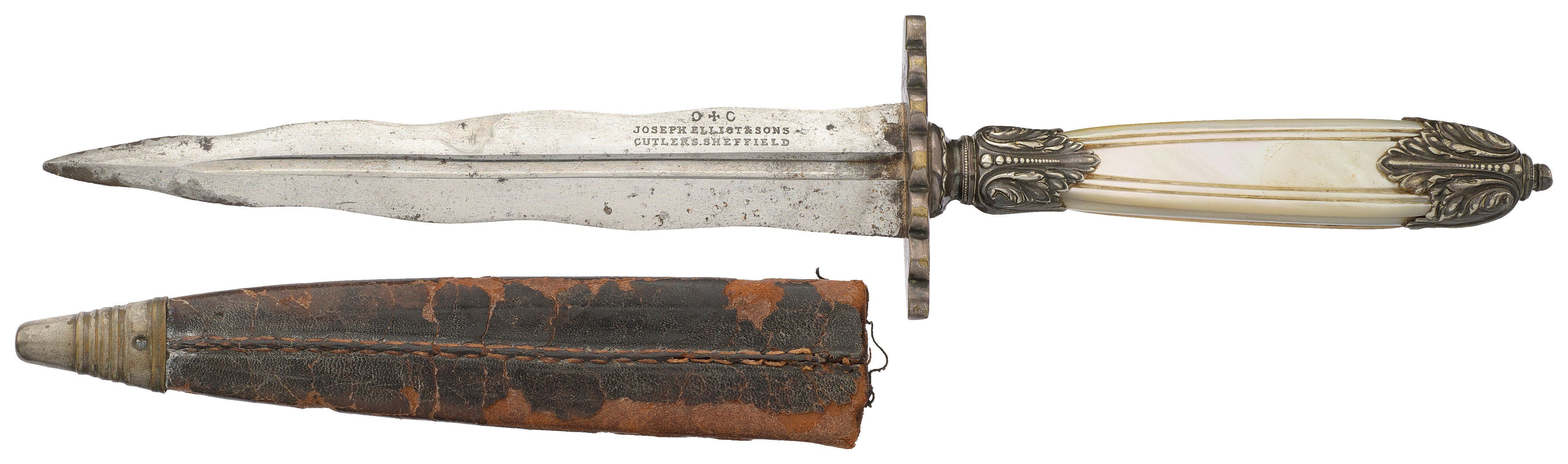 Joseph Elliot & Sons Sheffield Wavy Blade Dagger with Sheath | Rock ...