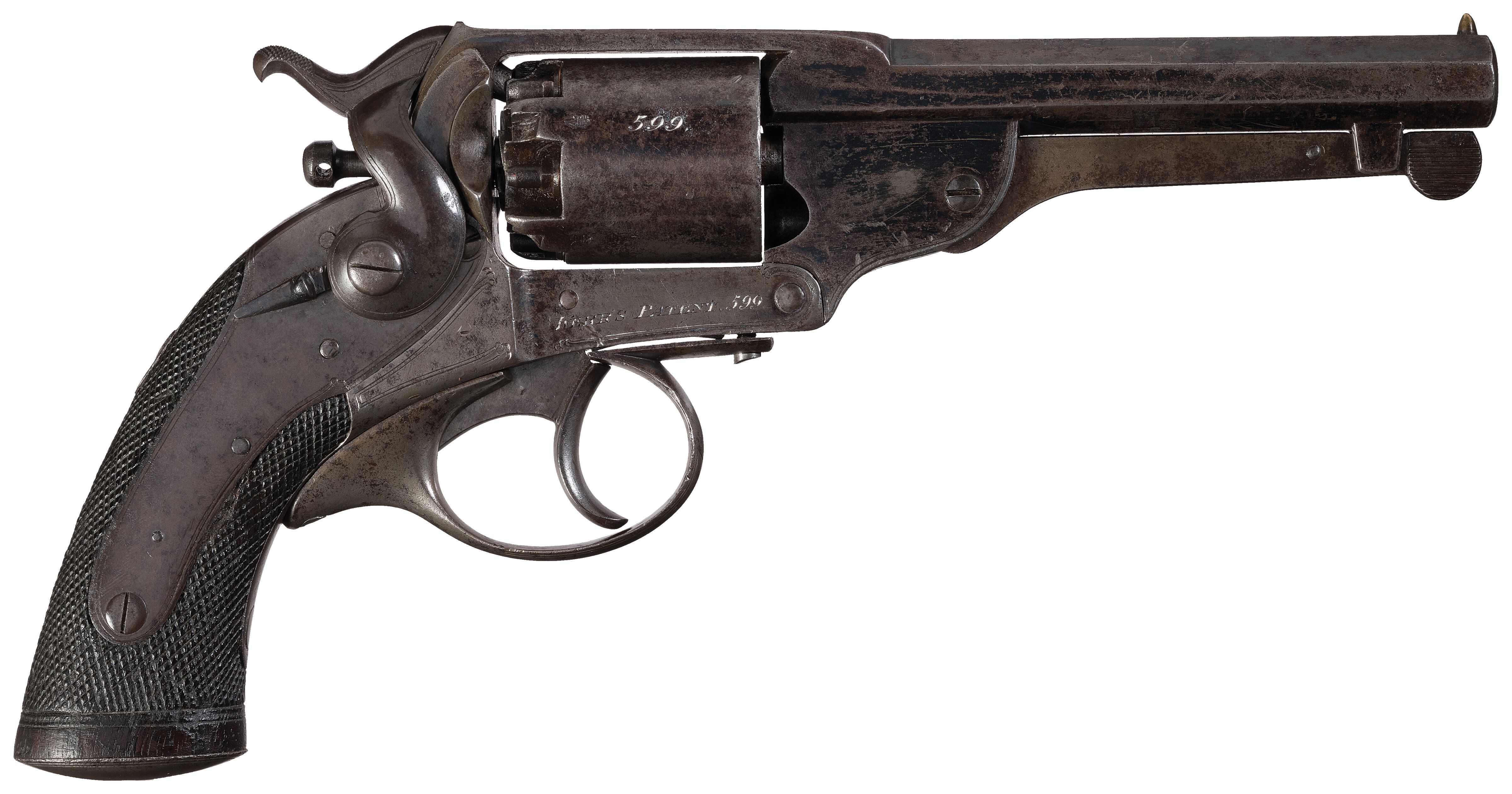 Scottish Retailed Kerr Patent Double-Action Percussion Revolver | Rock ...