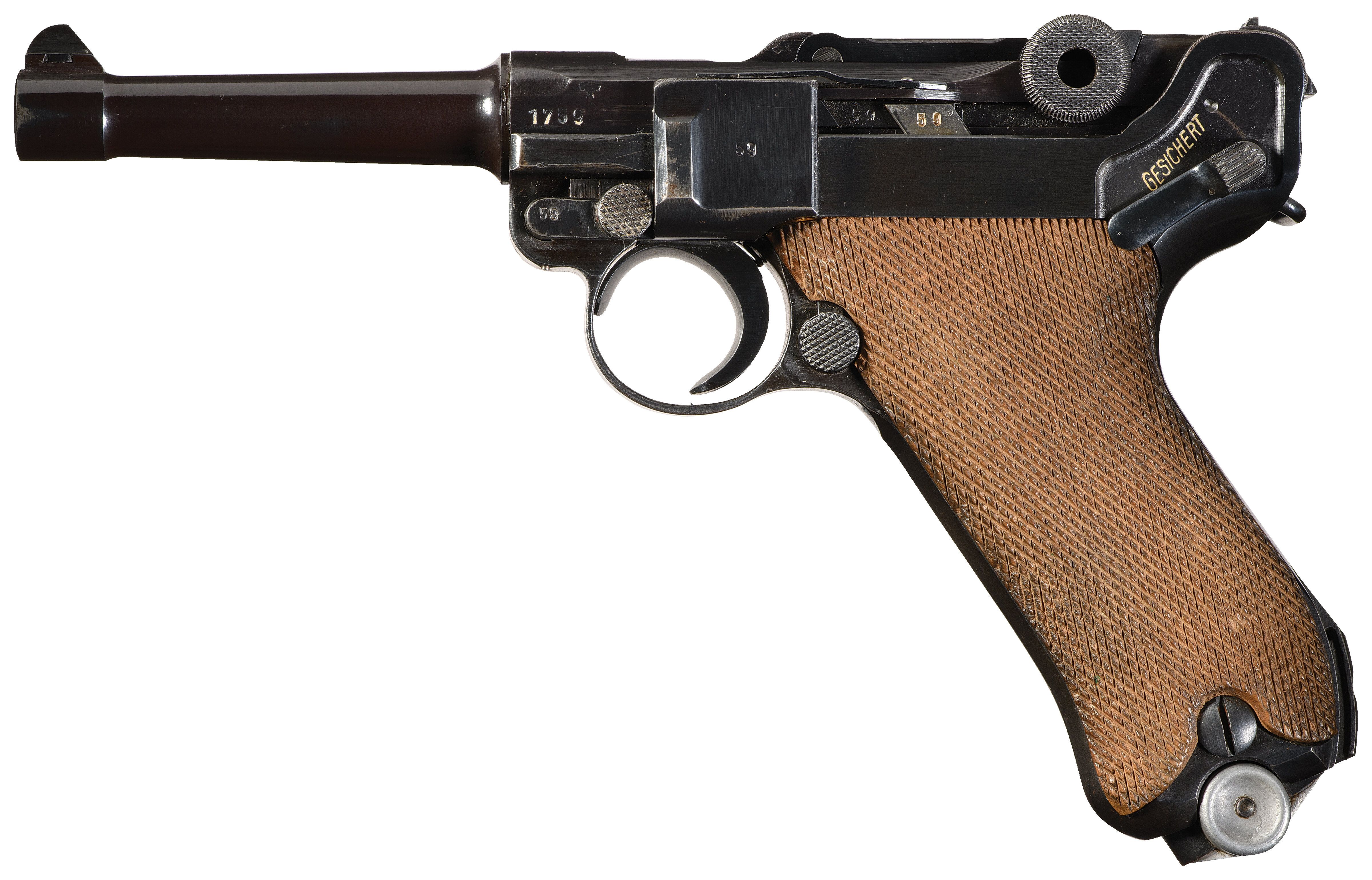 World War II "Mauser Banner" German Police Luger Pistol | Rock Island ...