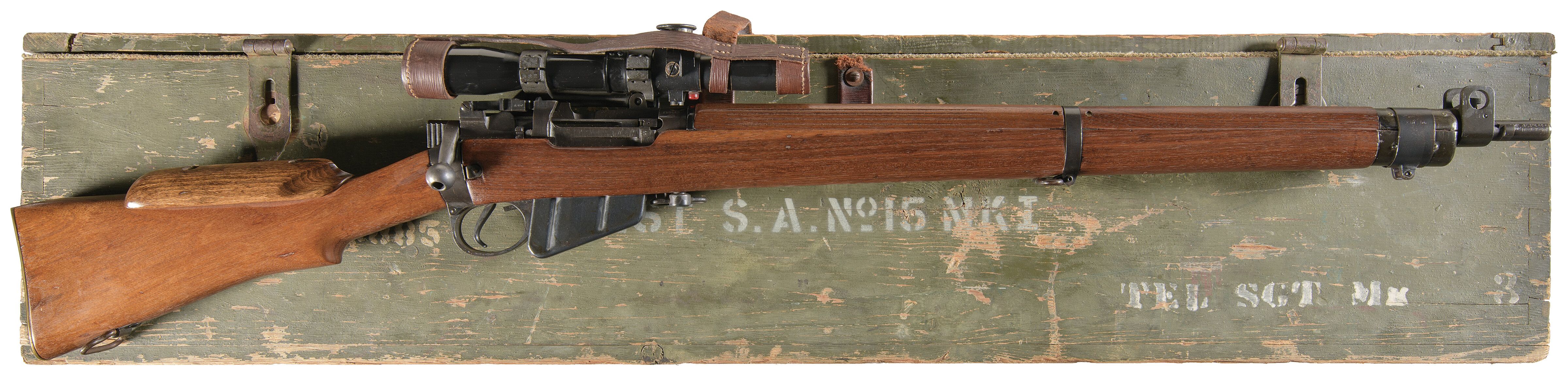 WWII British BSA No. 4 Mk I (T) Enfield Sniper Rifle with Crate | Rock ... WWII British BSA No. 4 Mk I (T) Enfield Sniper Rifle with Crate | Rock ...