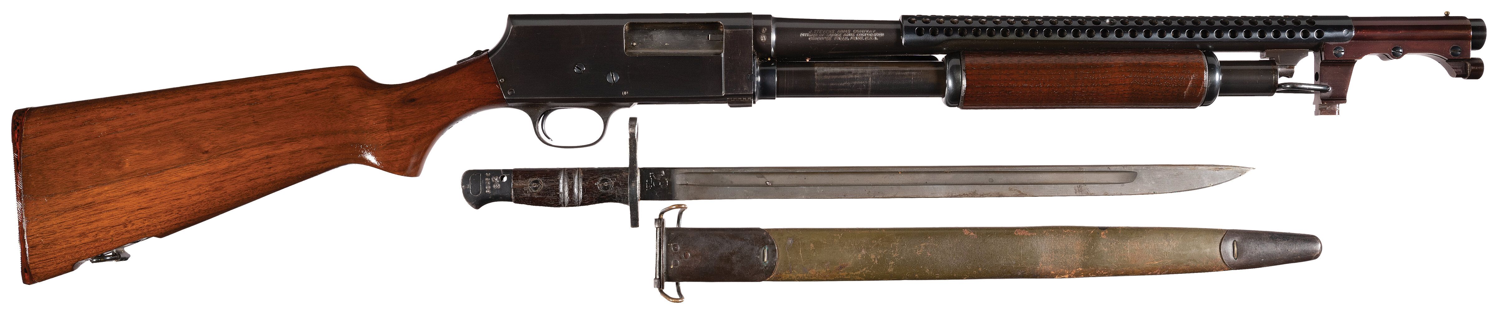 World War II Stevens Model 520-30 Trench Shotgun with Bayonet | Rock ...