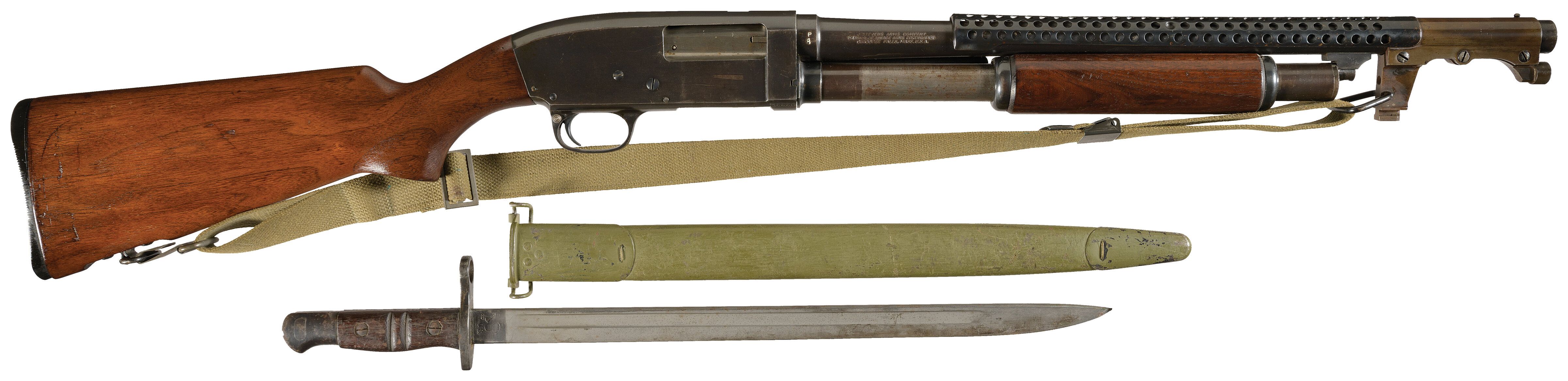 WWII U.S. Stevens 620 Trench Shotgun with Bayonet | Rock Island Auction