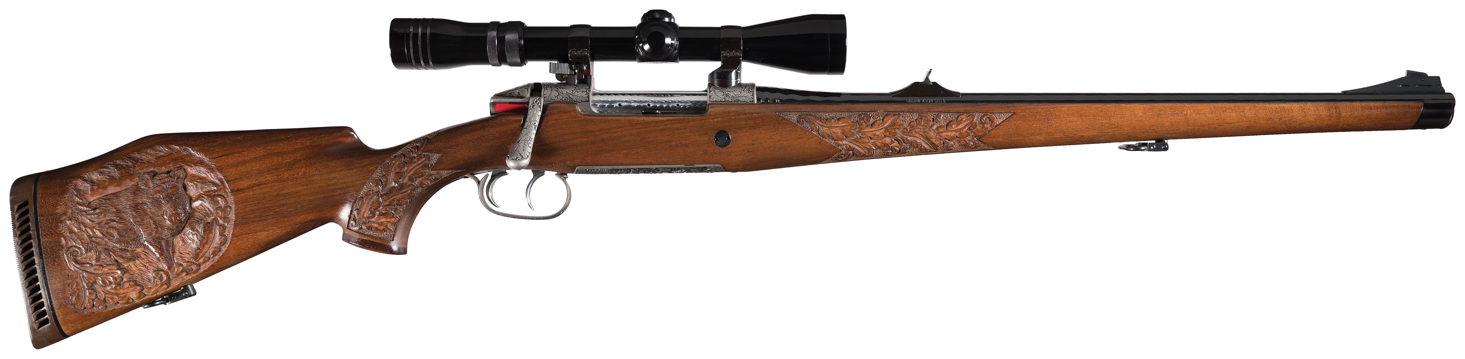 Engraved Steyr Mannlicher Model 72 Bolt Action Rifle with Scope | Rock ...