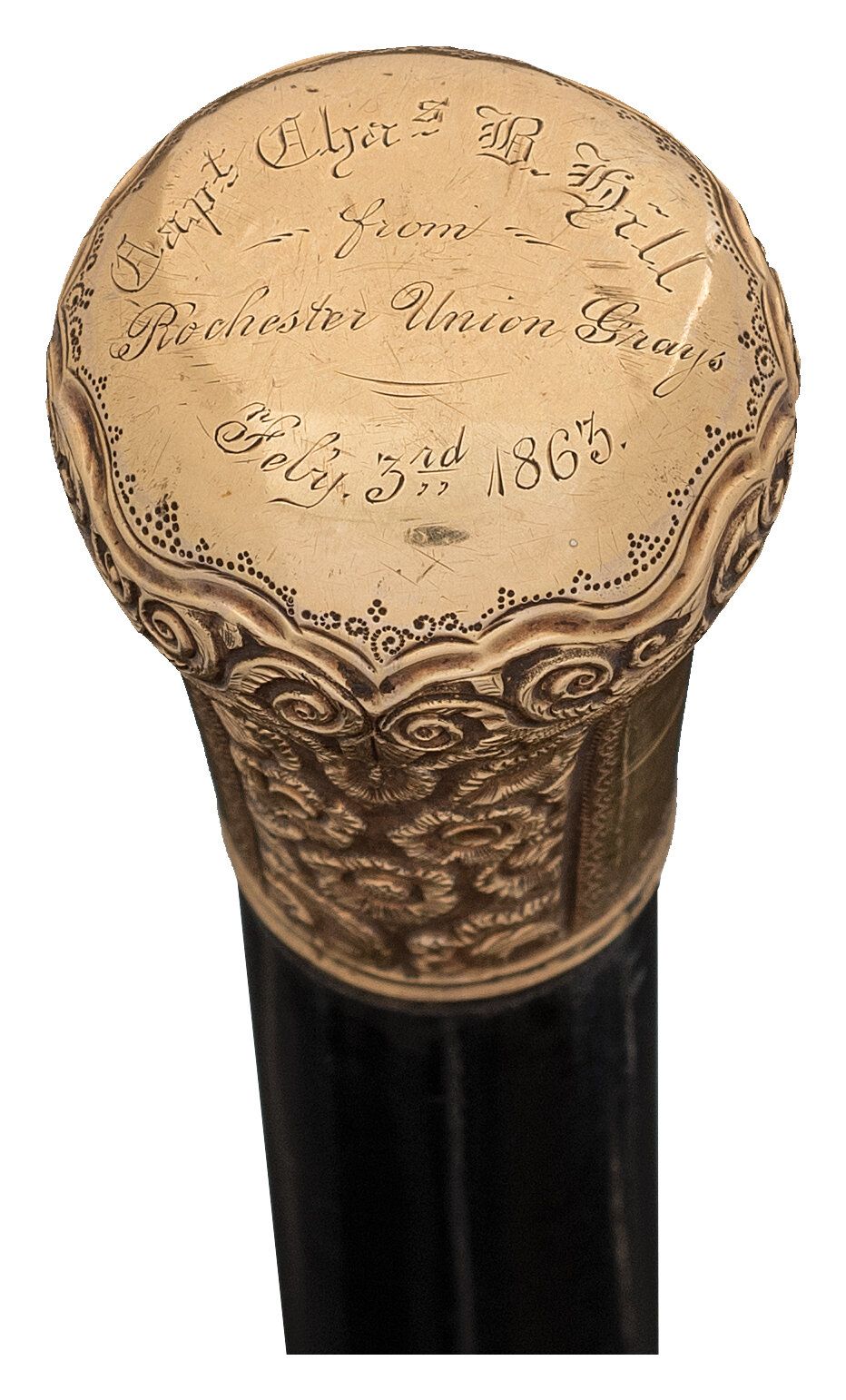Civil War Presentation Cane Inscribed to Captain Charles B. Hill | Rock ...
