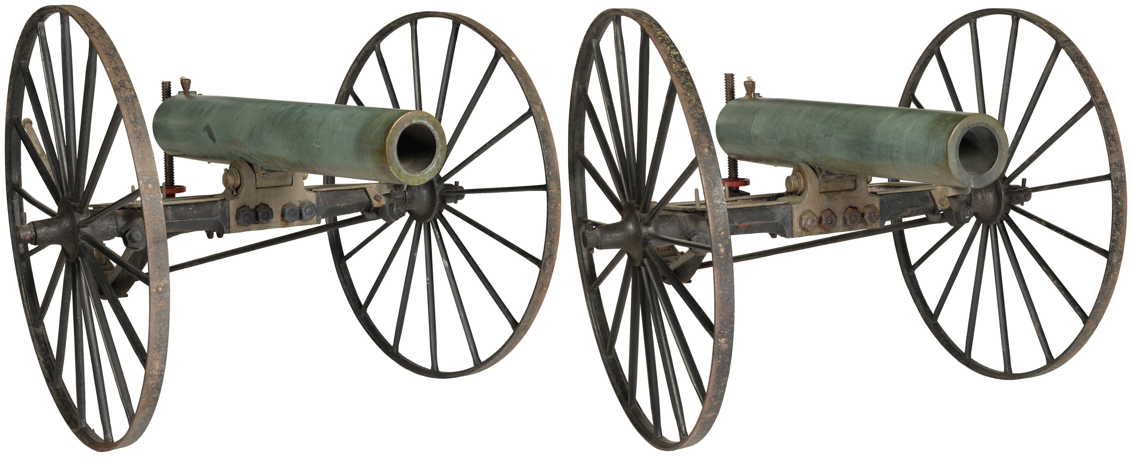 Two Dahlgren 12-Pound Bronze Boat Howitzers with Iron Carriages | Rock ...