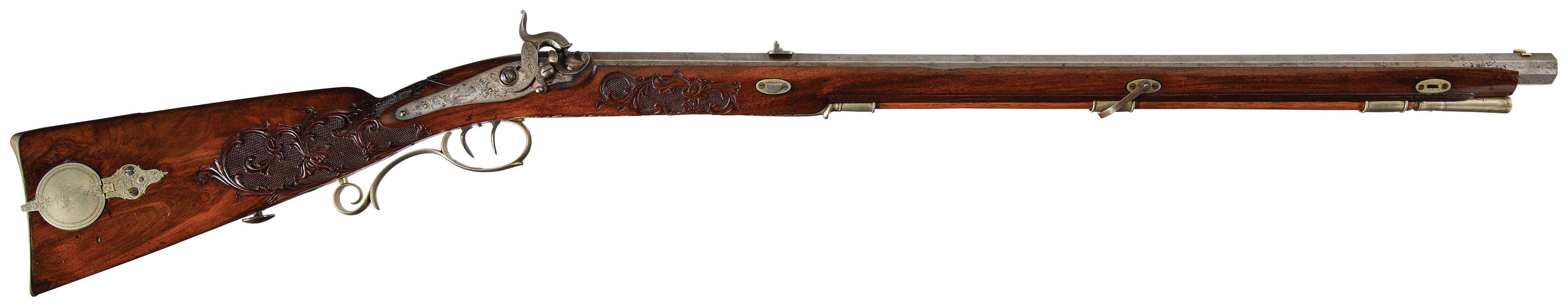 P. Lippold Back Action Percussion Jaeger Rifle | Rock Island Auction