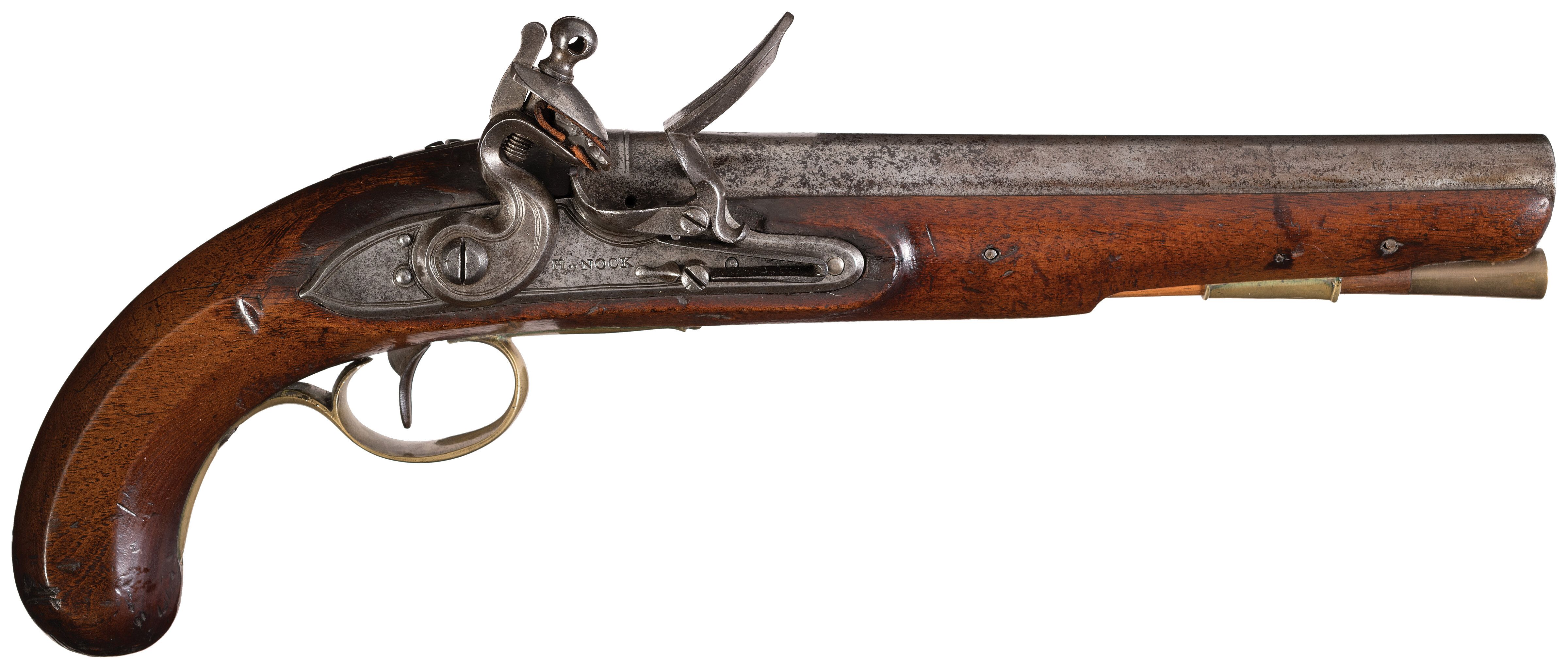 H. Nock Ordnance Proofed Heavy Dragoon Style Flintlock Pistol | Rock ...