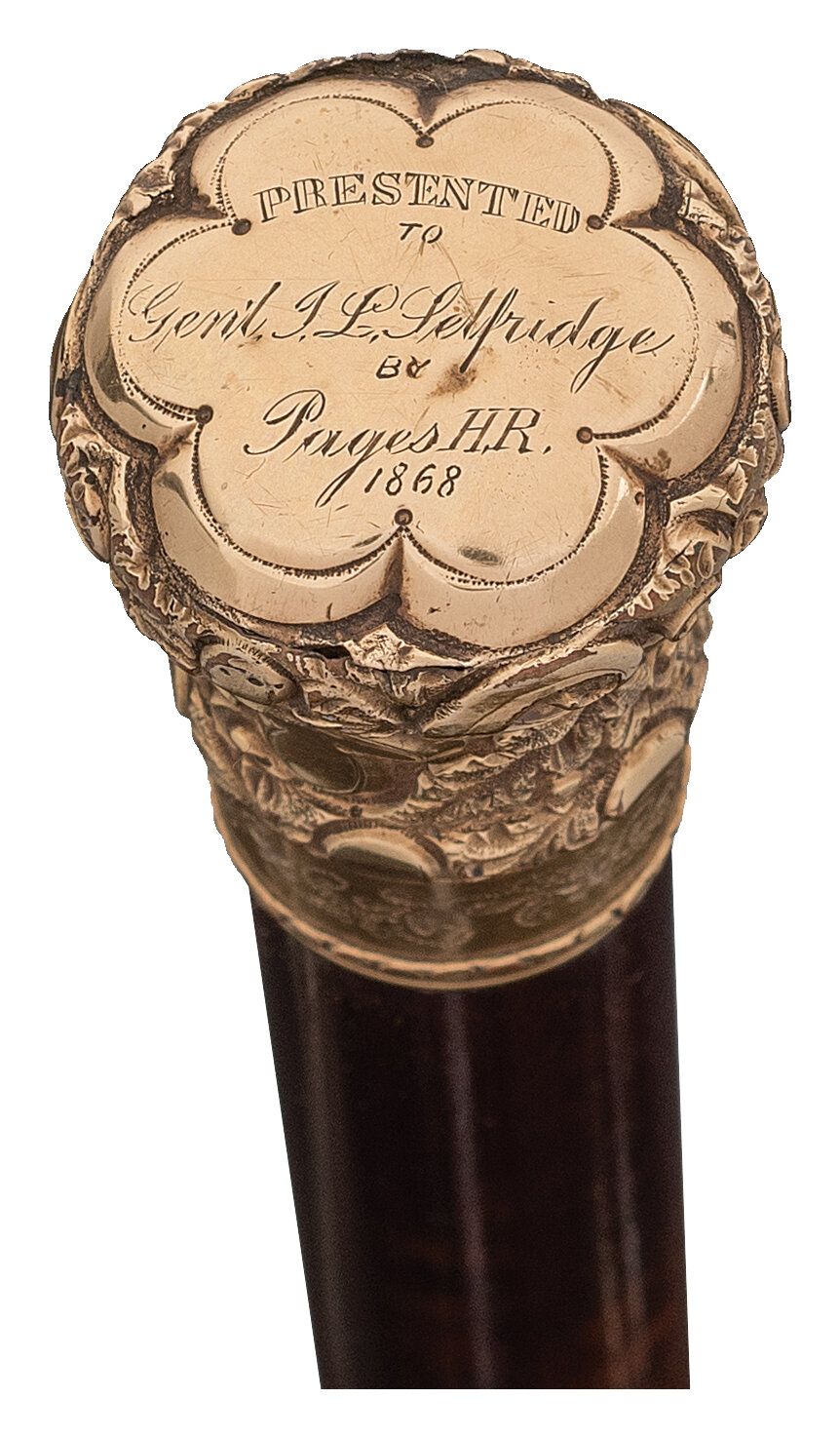 Civil War Presentation Cane Inscribed to Brig. Gen. Selfridge | Rock ...