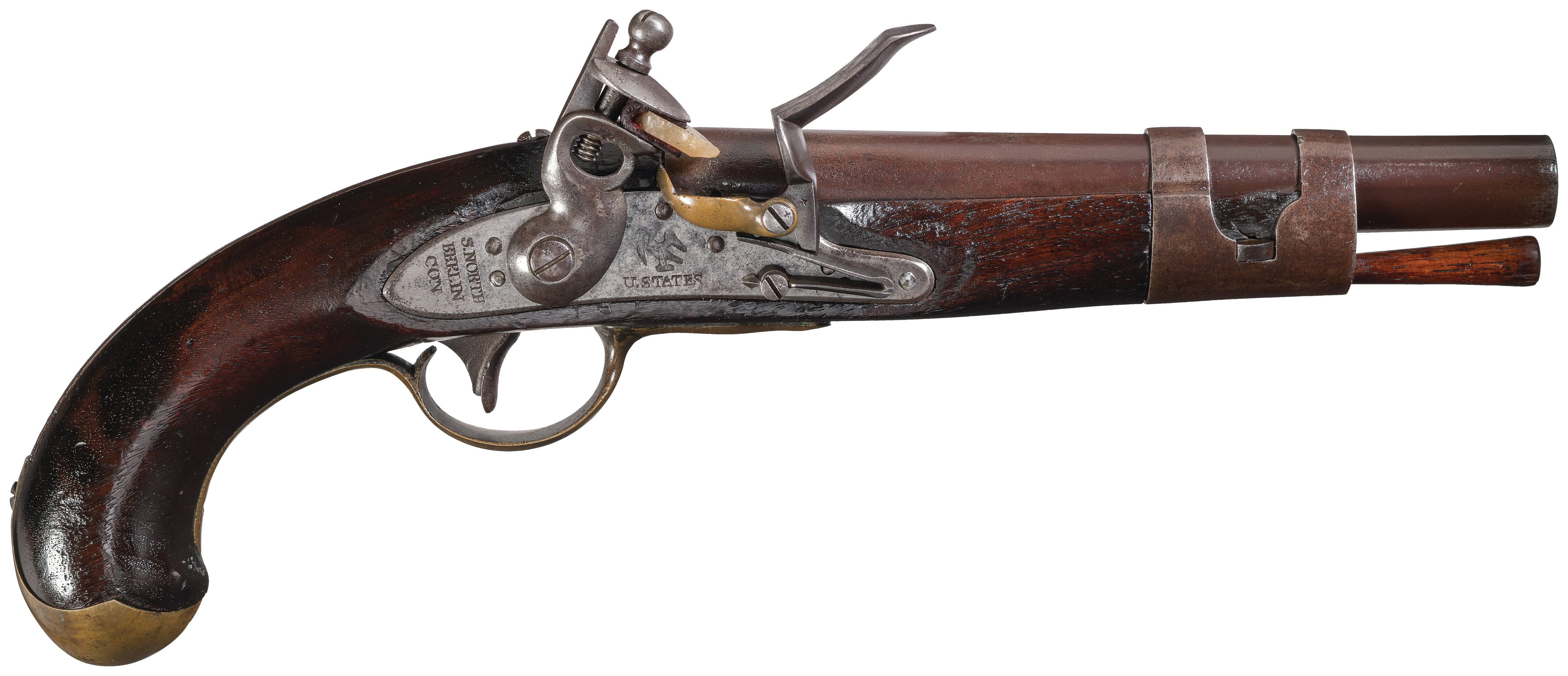U.S. Simeon North Transitional Model 1811 Flintlock Pistol | Rock ...