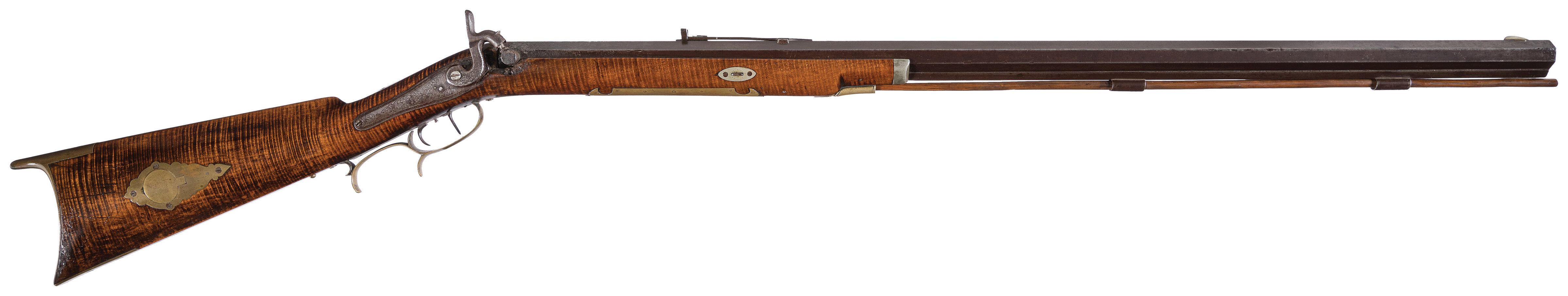 G. Spangler Monroe, Wisconsin Percussion Half-Stock Plains Rifle | Rock ...