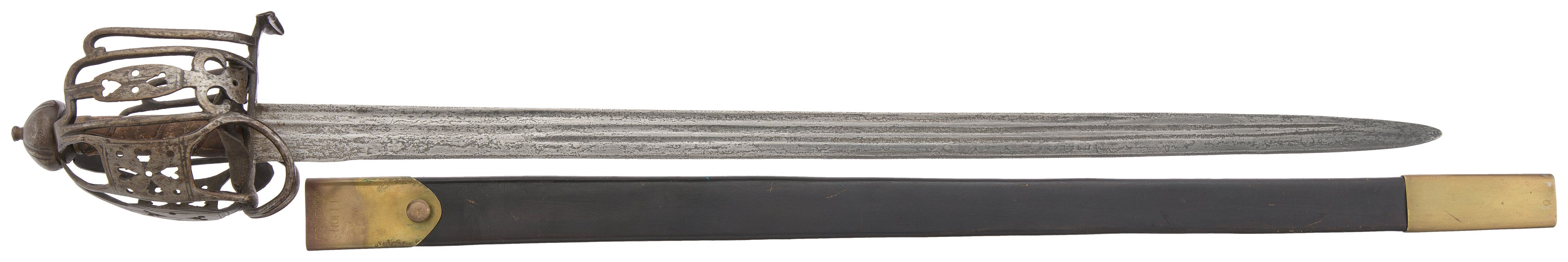 Mid/Late-18th Century Scottish Basket Hilt Backsword with Sheath | Rock ...