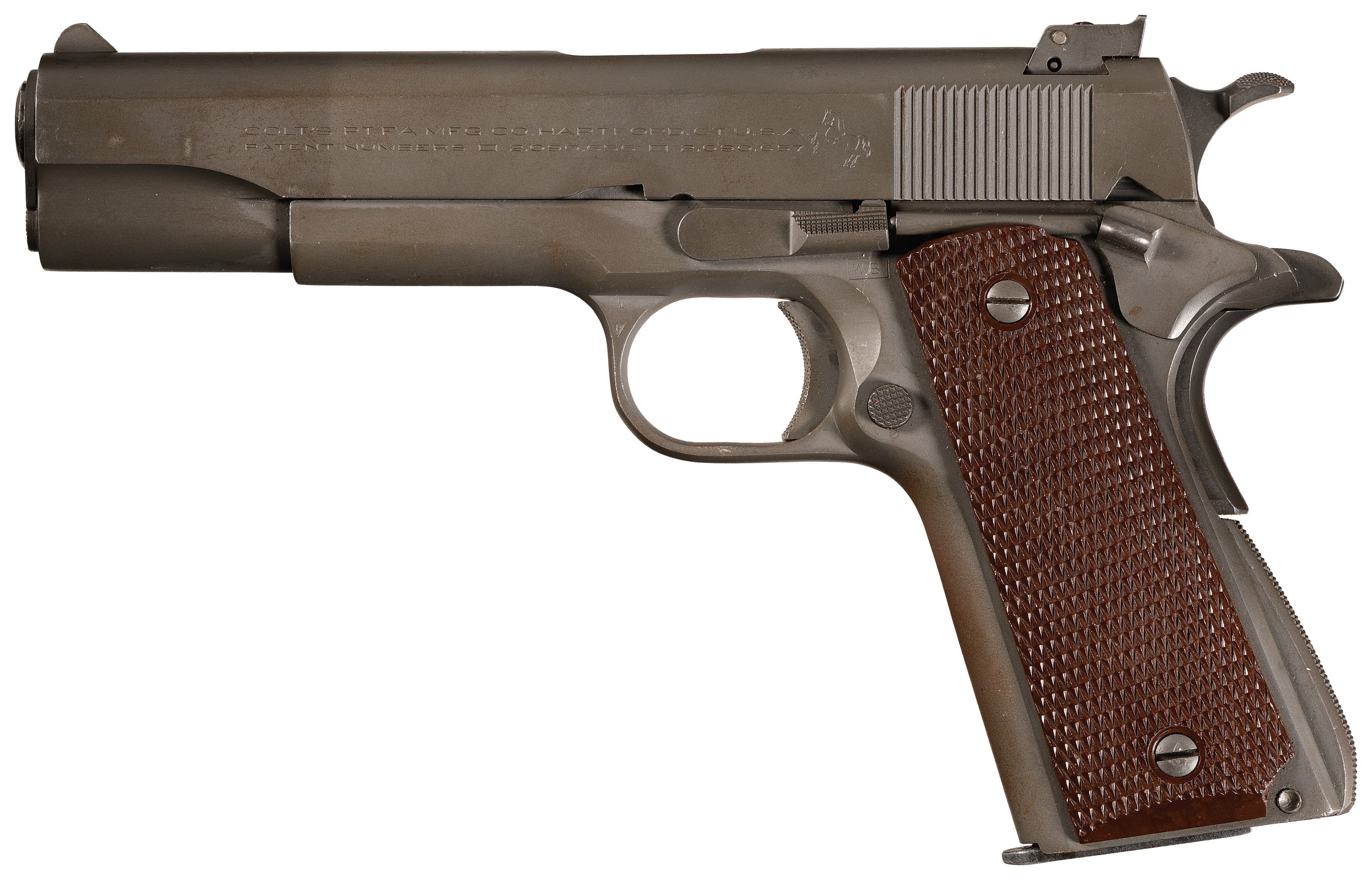 World War II U.S. "W.B." Inspected Colt Service Model Ace Pistol | Rock ...
