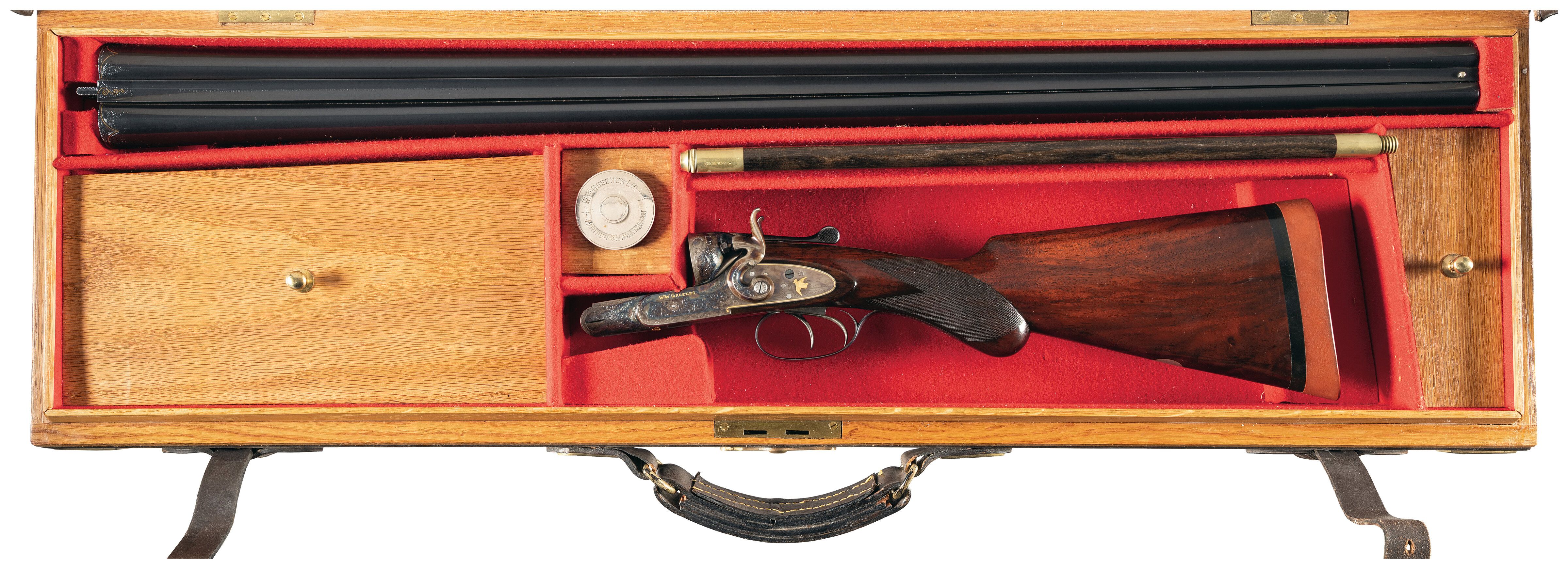 W.W. Greener 8 Bore Double Barrel Toplever Hammer Duck Gun | Rock ...