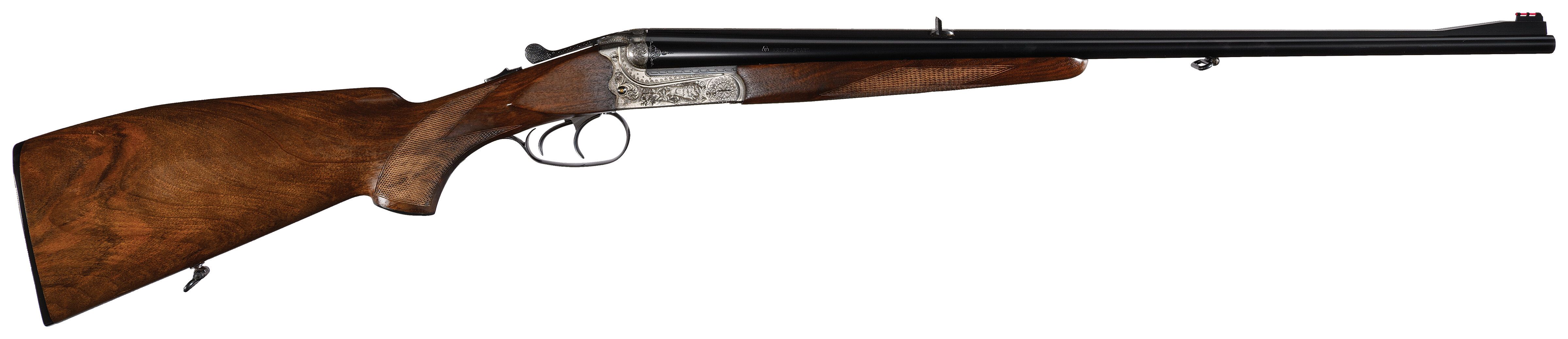 Game Scene Engraved Gebruder Merkel Model 141 Double Rifle | Rock ...