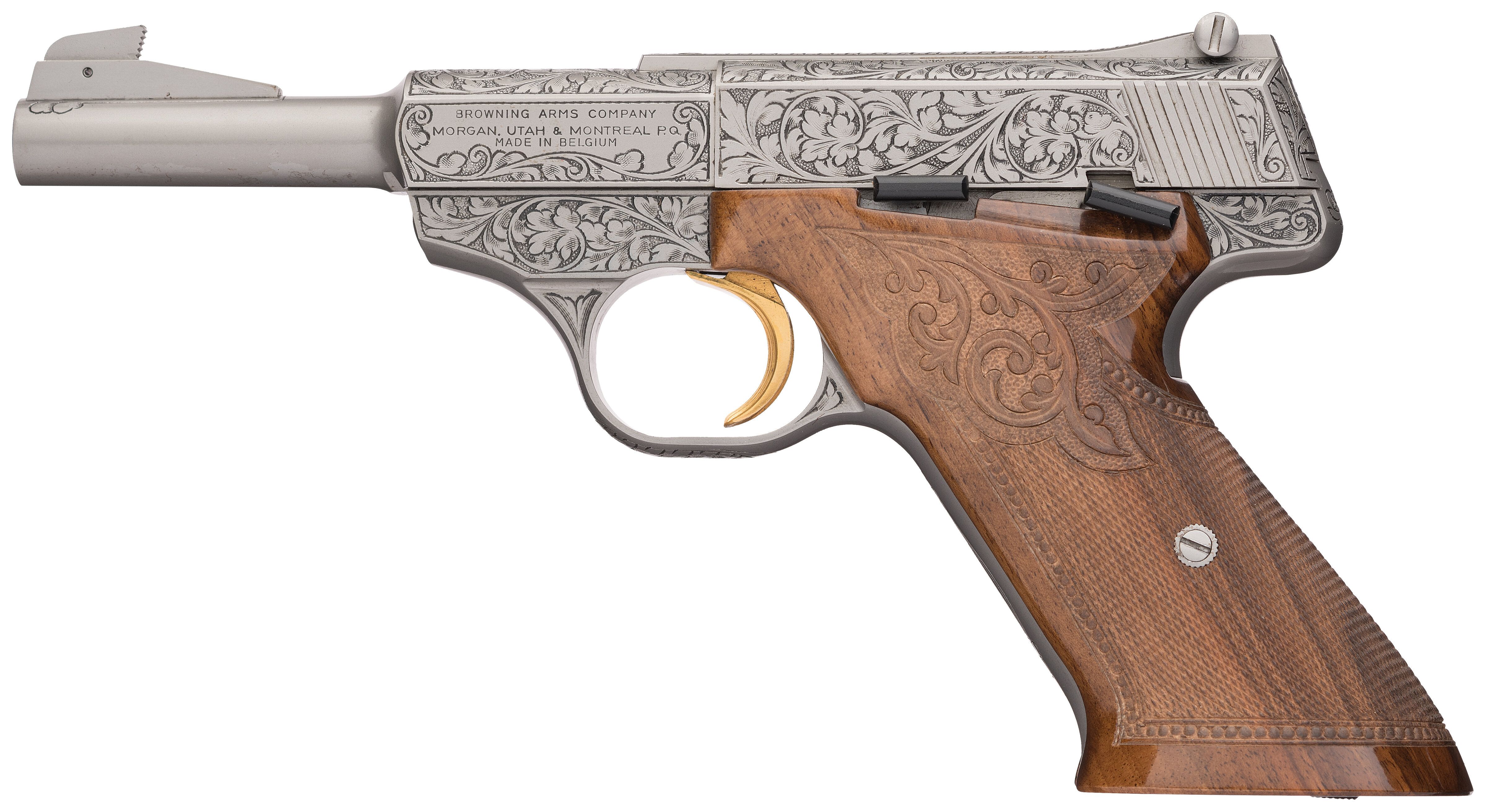 Factory Engraved Belgian Browning Renaissance Challenger Pistol | Rock ...