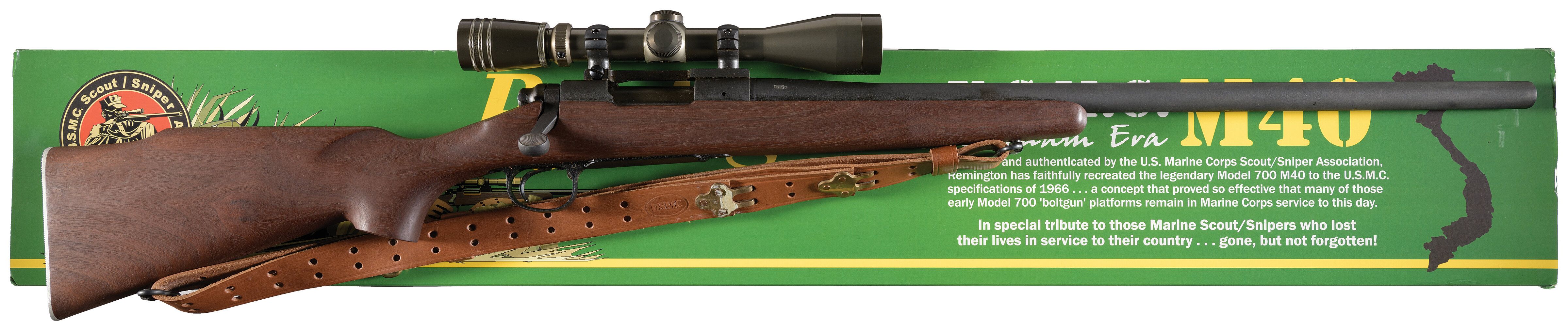 Remington M700/M40 U.S.M.C. "Scout Sniper Association" Rifle | Rock ...