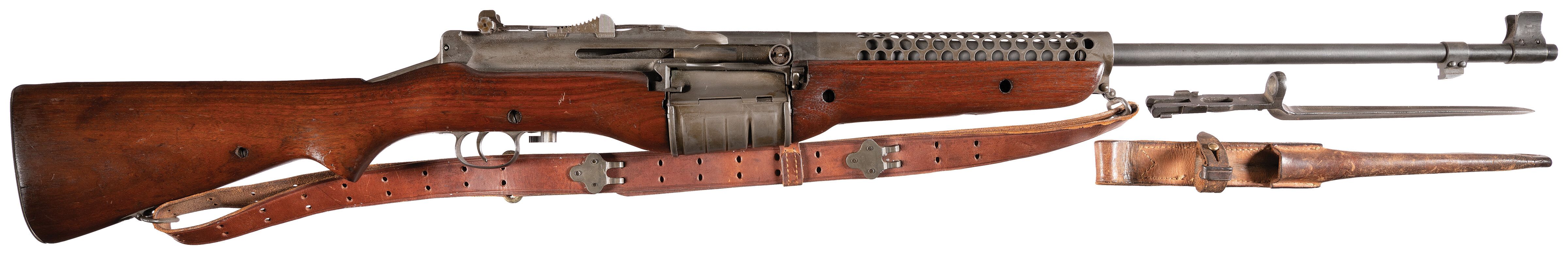 WWII U.S. Johnson 1941 Rifle with Bayonet and Manual | Rock Island Auction