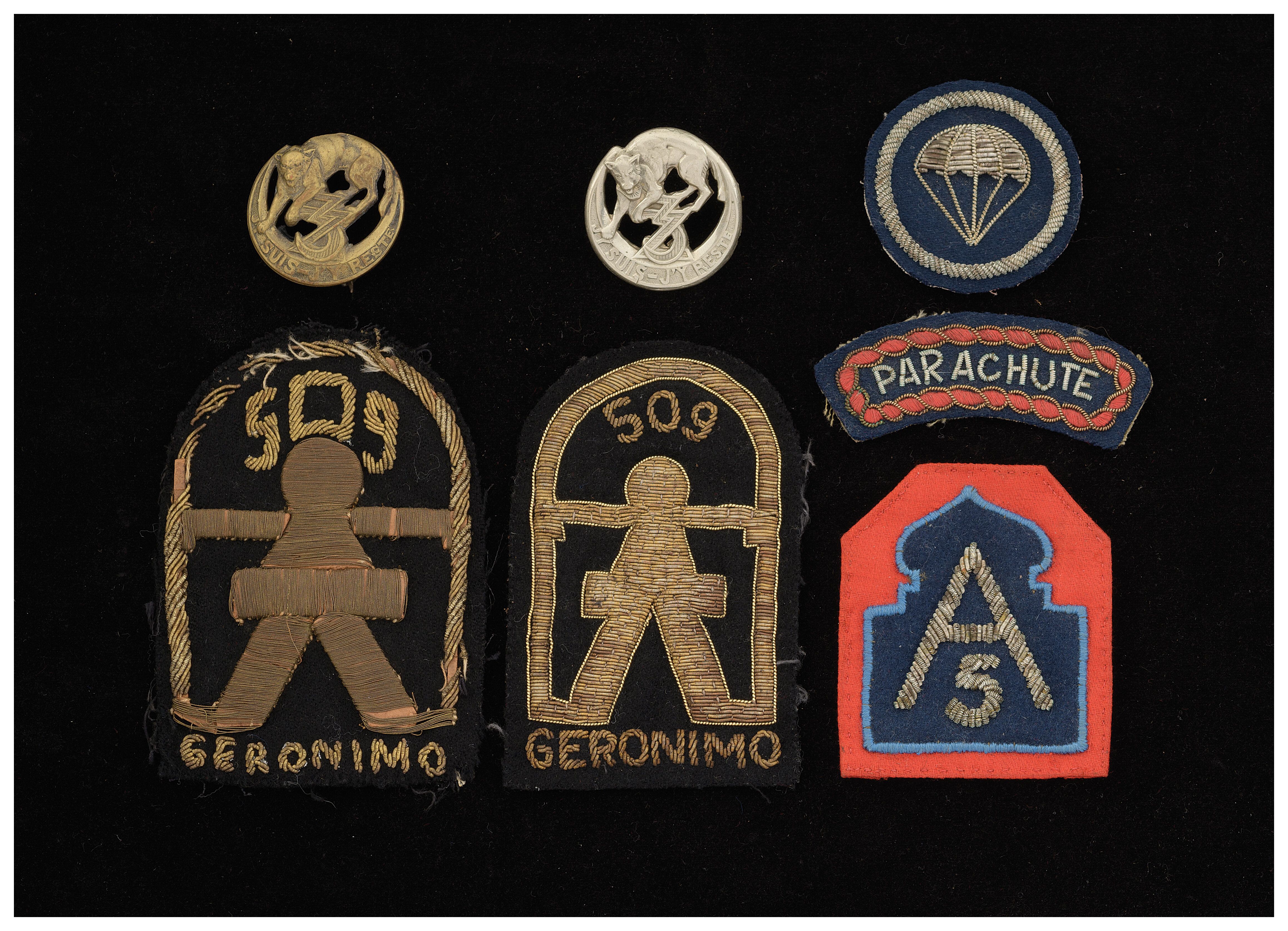 Grouping of 509th PIB Airborne Infantry Insignia | Rock Island Auction