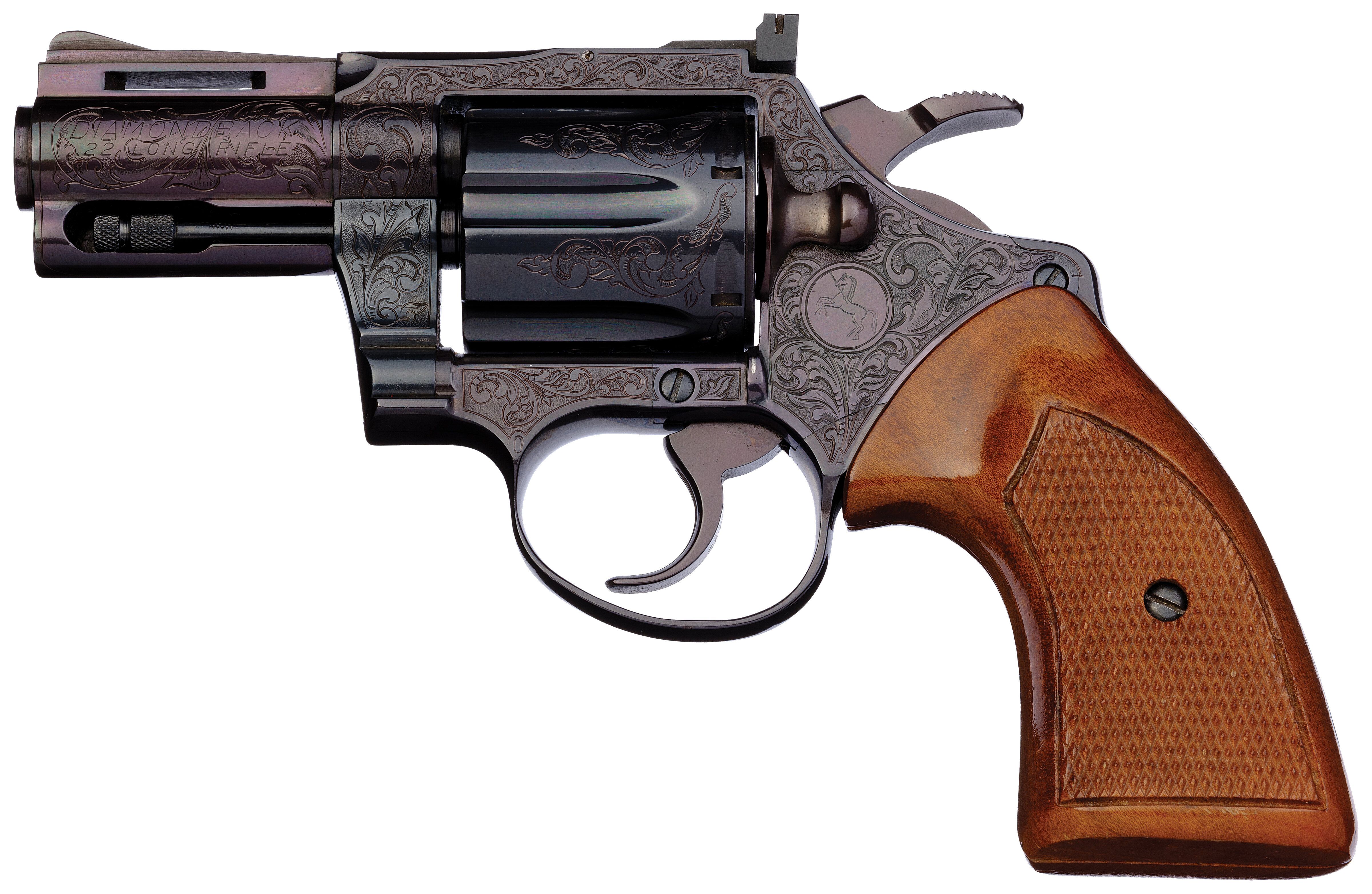 Ray Swan Signed Engraved Colt Diamondback Double Action Revolver | Rock ...