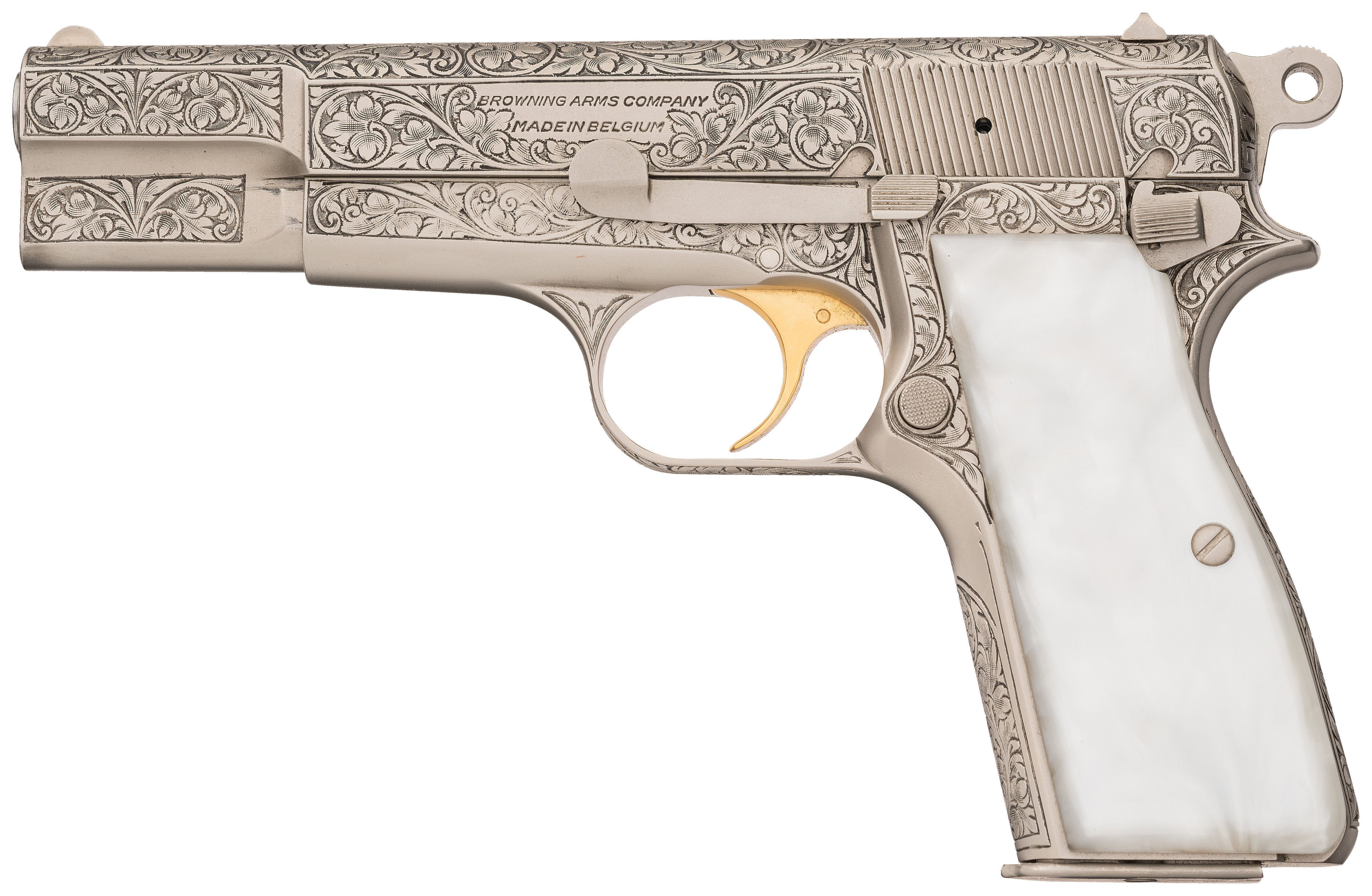 Factory Engraved Belgian Browning Renaissance Hi Power Pistol | Rock ...