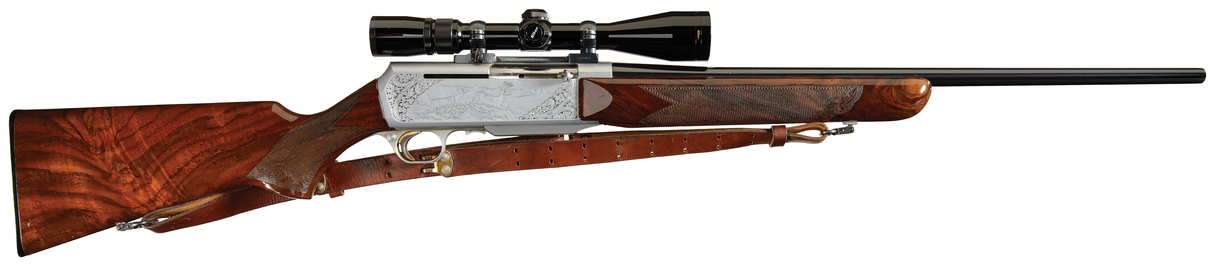 Factory Engraved Signed Belgian Browning BAR Rifle with Scope | Rock ...