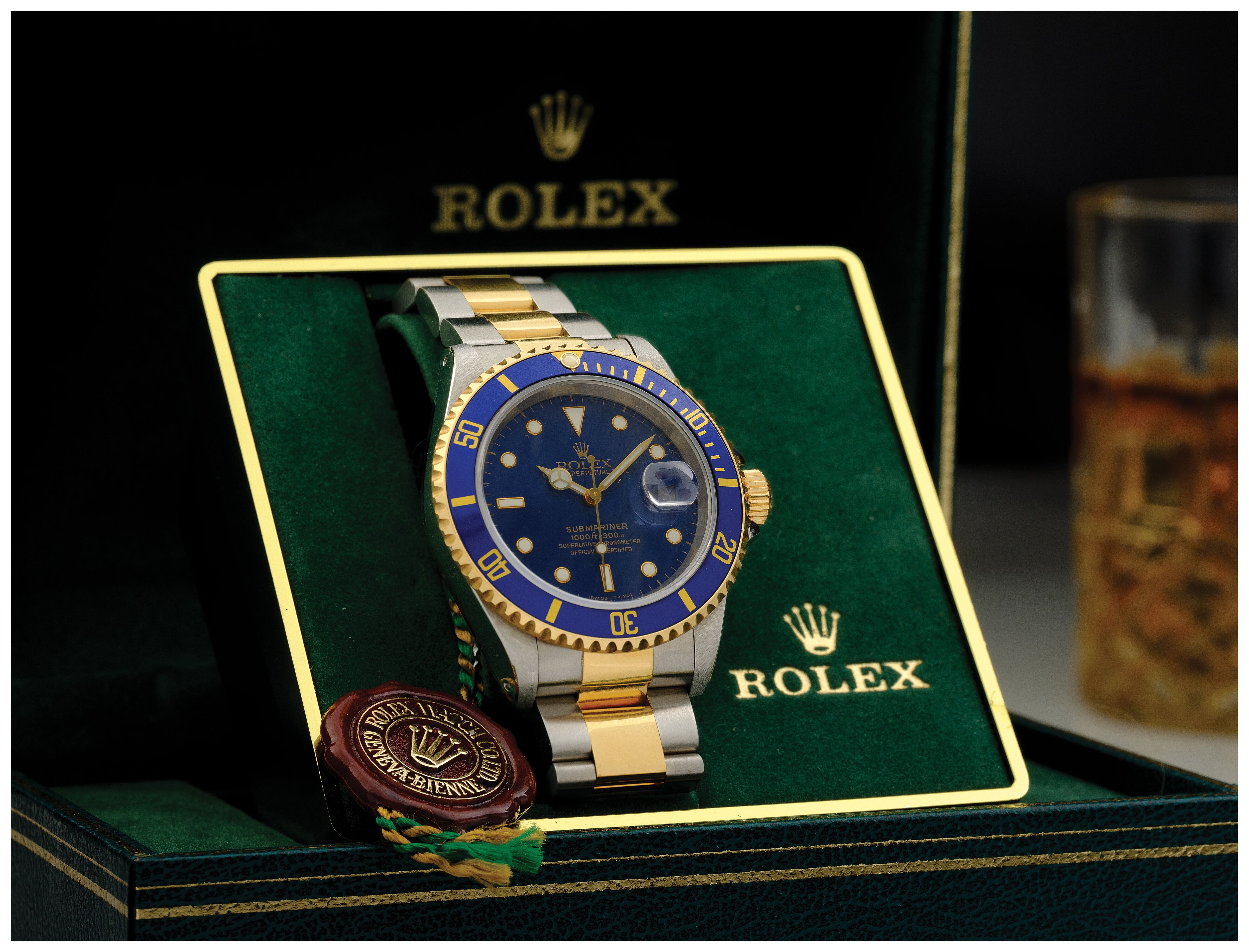 Rolex Submariner Date Two Tone Blue Dial Reference 6613 | Rock Island ...