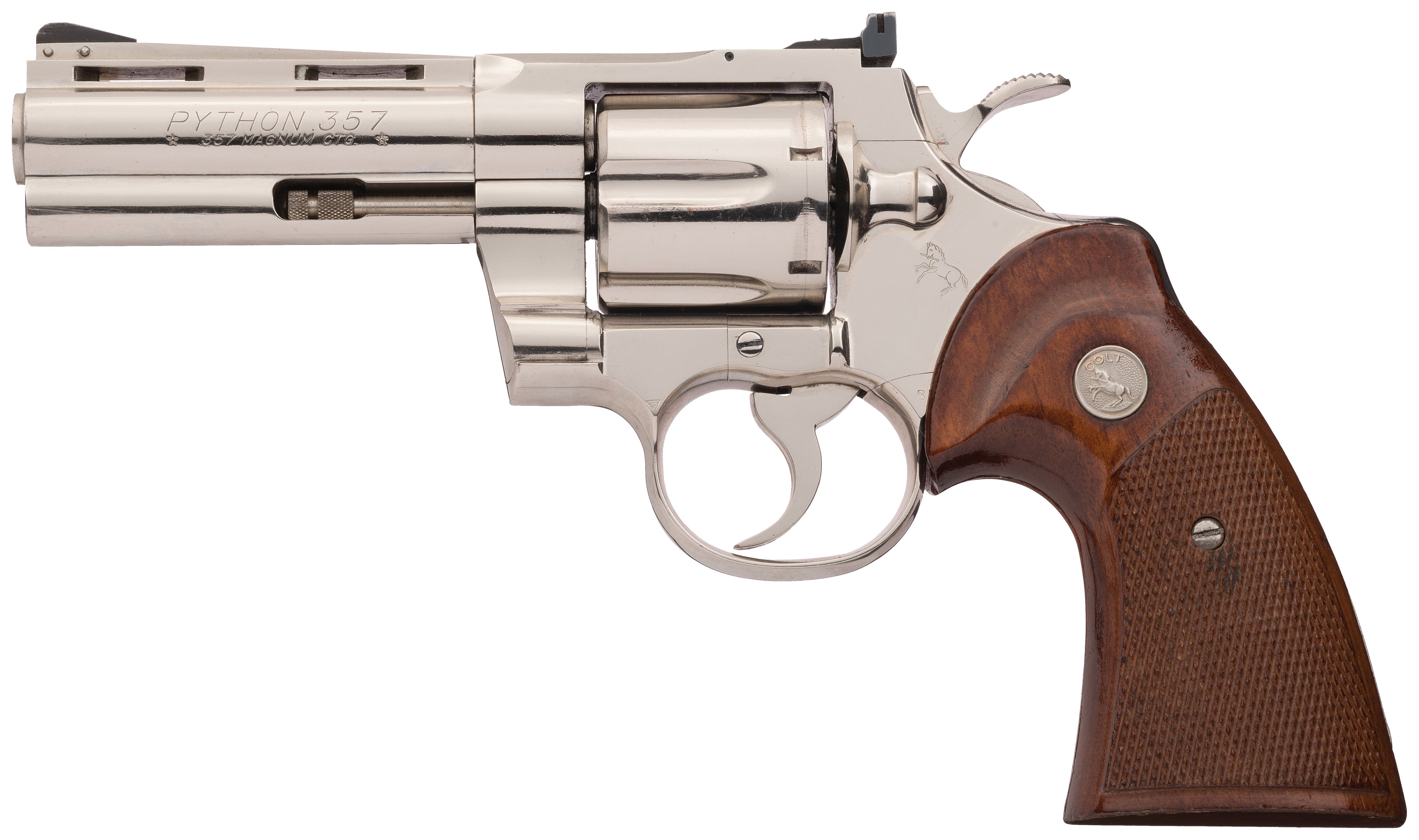 Nickel Colt Python Double Action Revolver with Box | Rock Island Auction