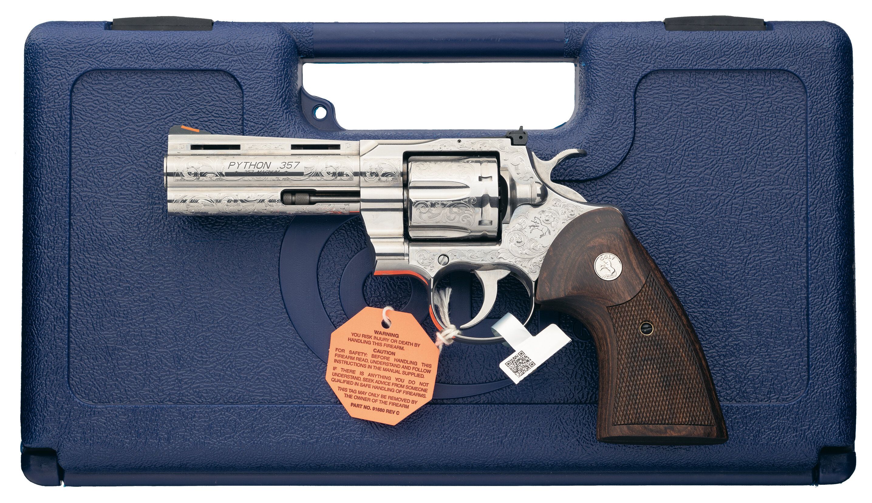Engraved Colt Python Double Action Revolver with Case | Rock Island Auction