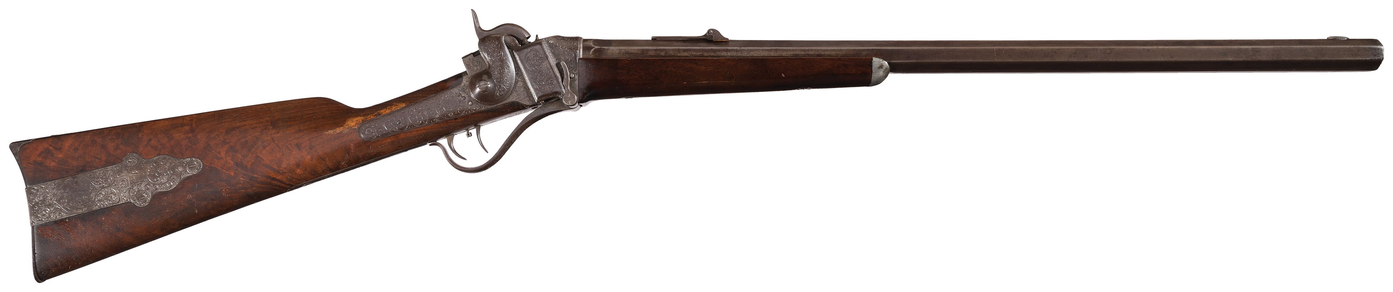 Engraved Sharps 1853 Slant Breech Octagon Barrel Sporting Rifle | Rock ...
