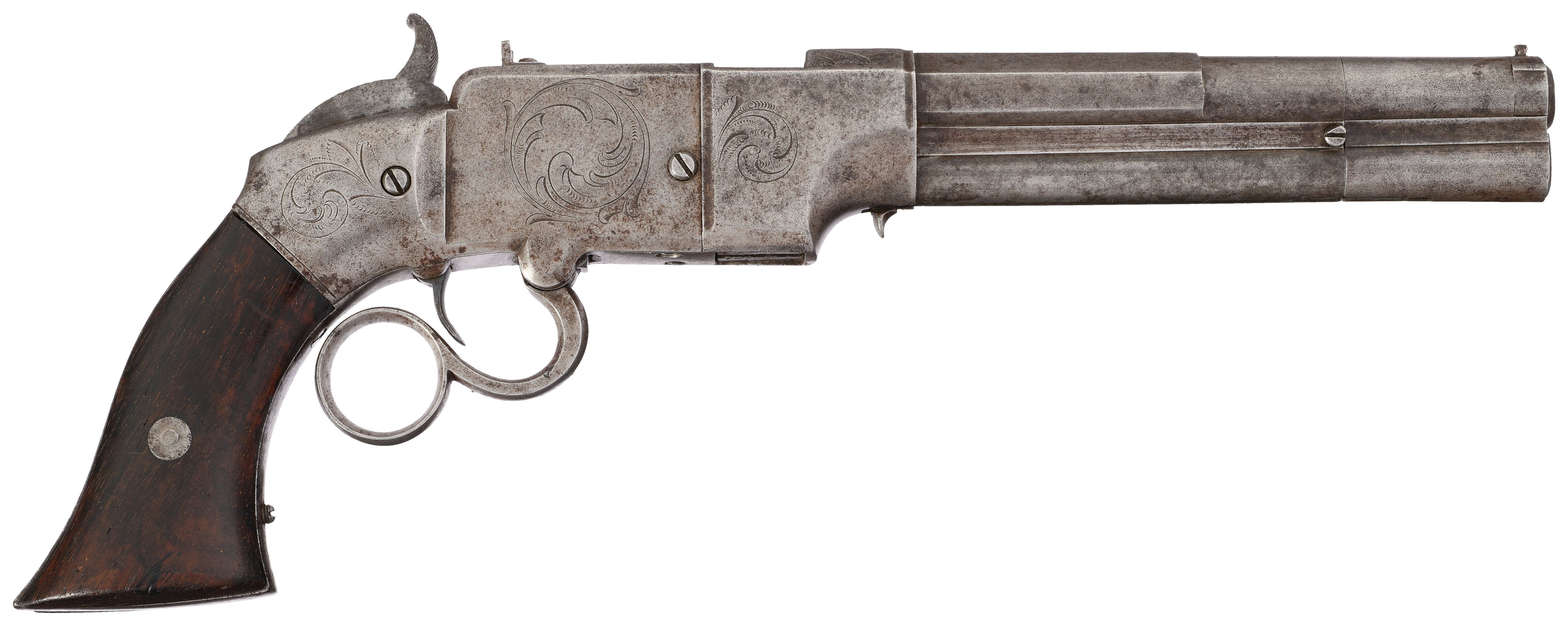 Engraved Smith & Wesson No. 2 Lever Action Repeating Pistol | Rock ...