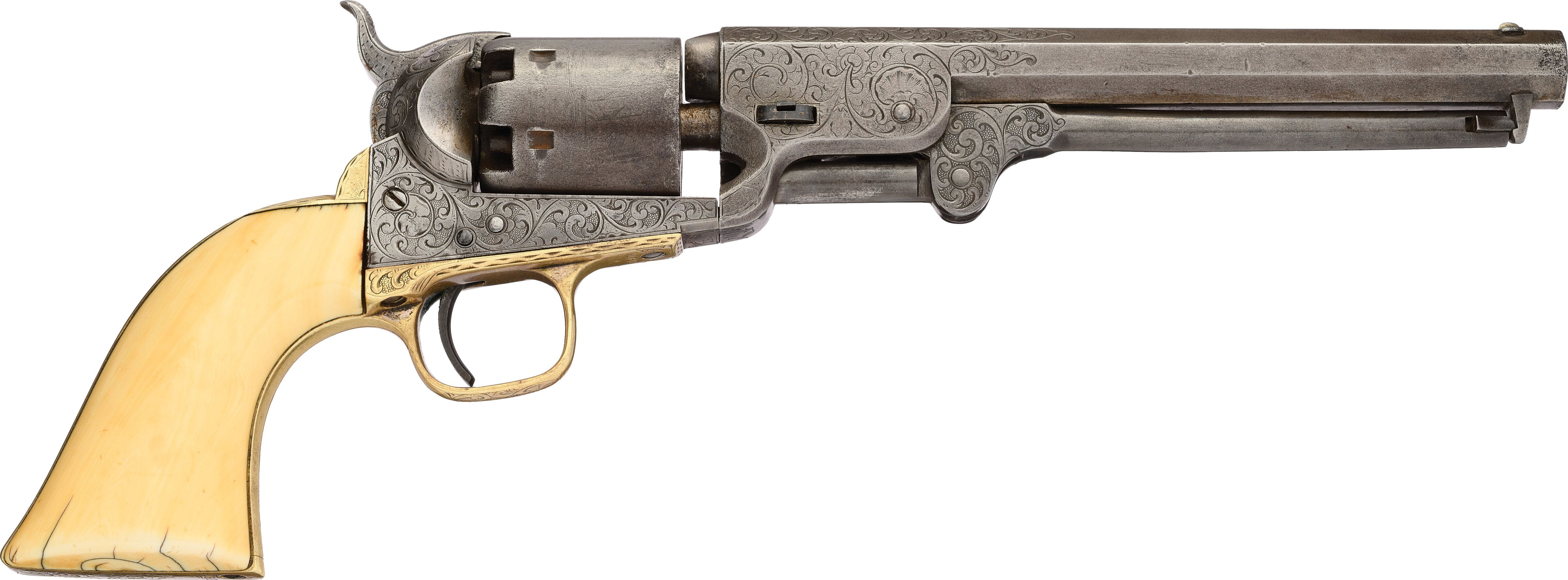 Engraved Colt Model 1851 Navy Inscribed to Capt. George Coppage | Rock ...