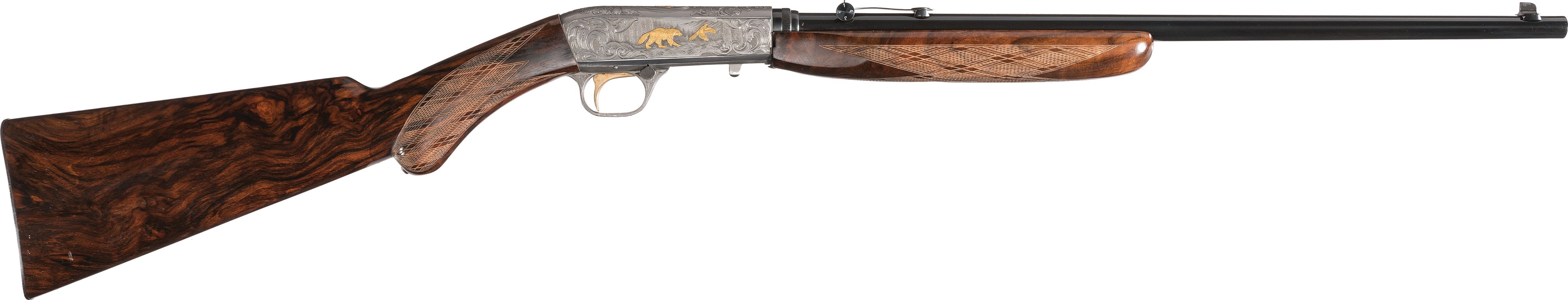 A. Bee Engraved and Gold Inlaid FN 22 Semi-Automatic Rifle | Rock ...