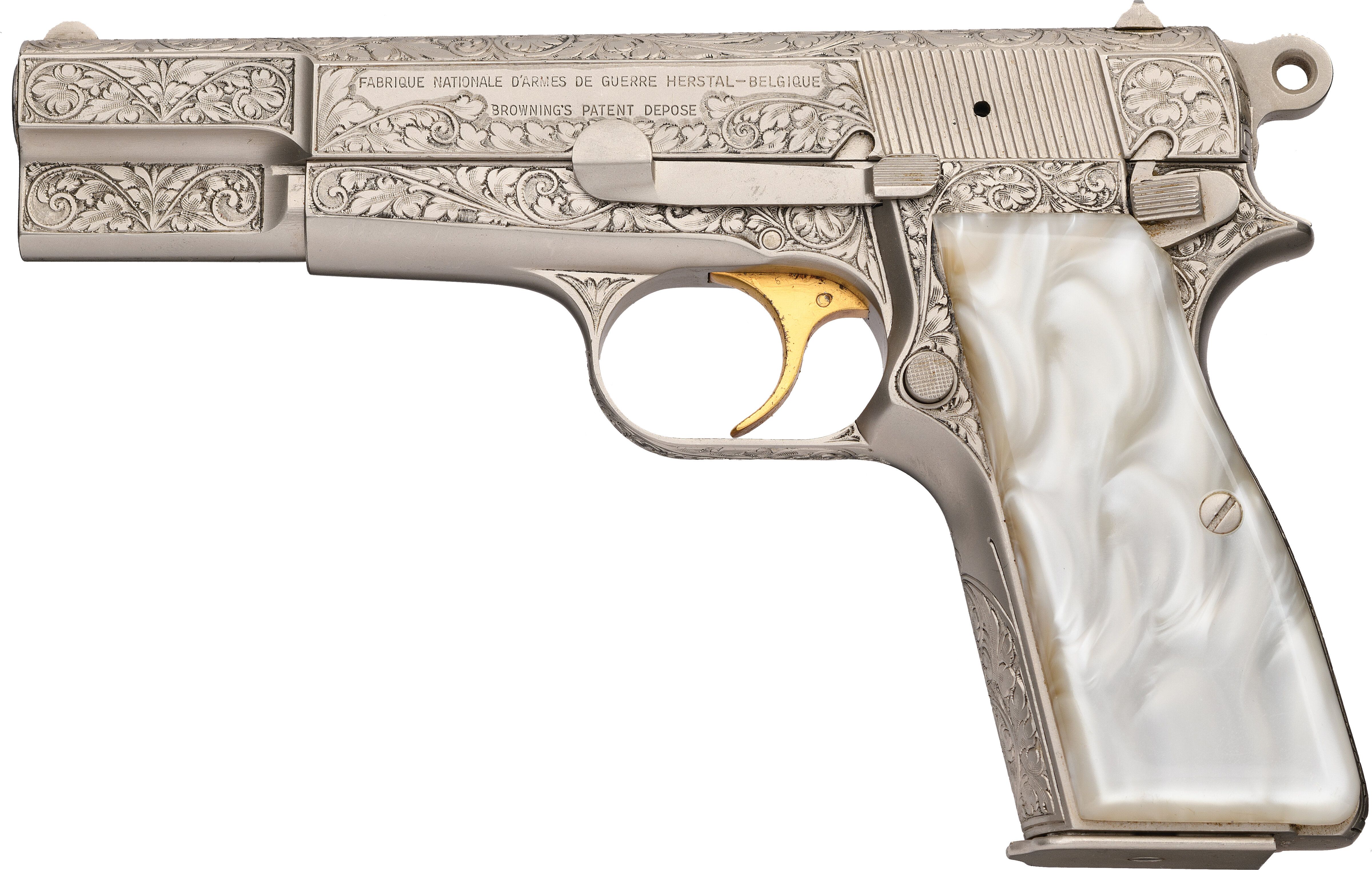 Factory Engraved Belgian Browning Renaissance High-Power Pistol | Rock ...