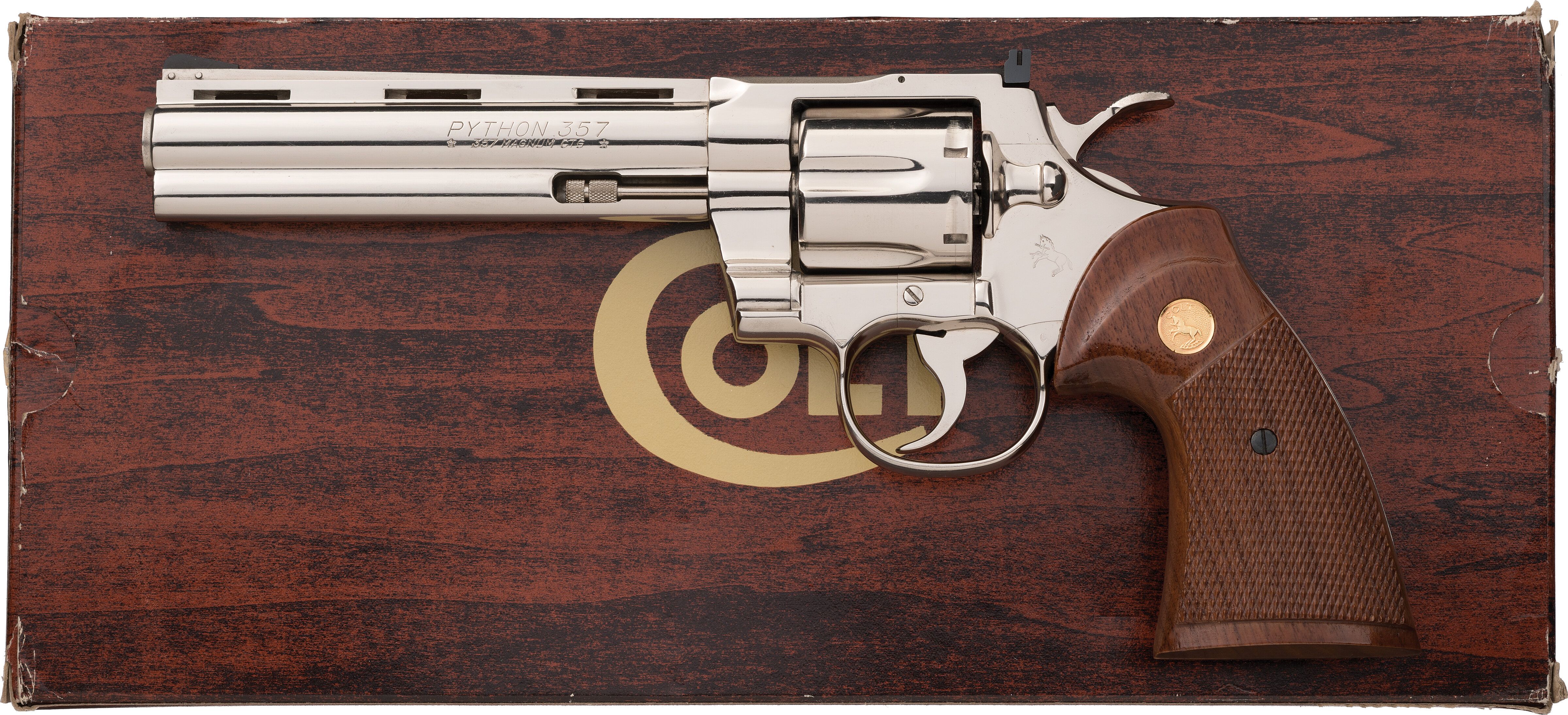 Nickel Colt Python Double Action Revolver with Box | Rock Island Auction