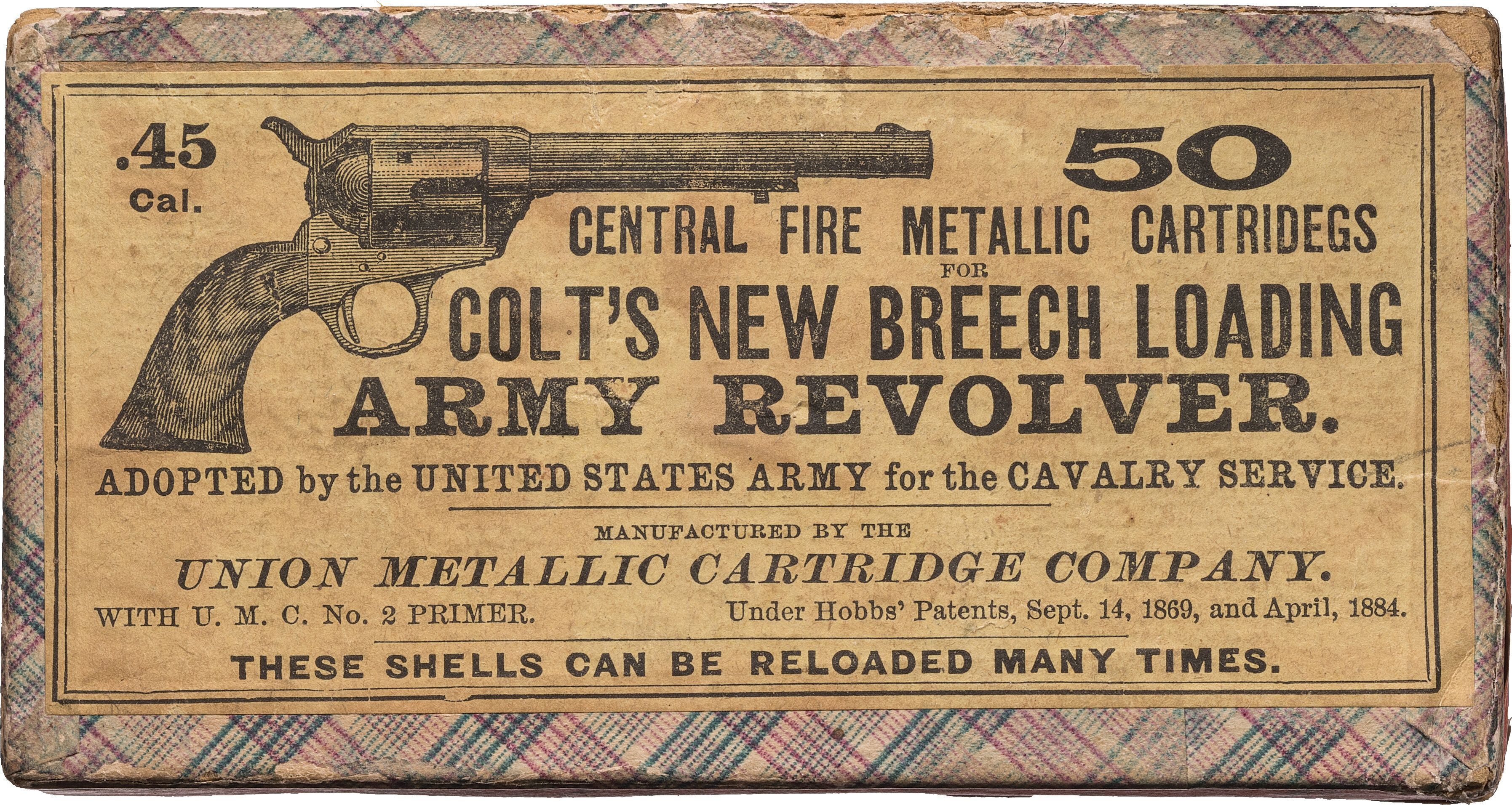 Box of Union Metallic Cartridge Company 45 Caliber Ammunition | Rock ...