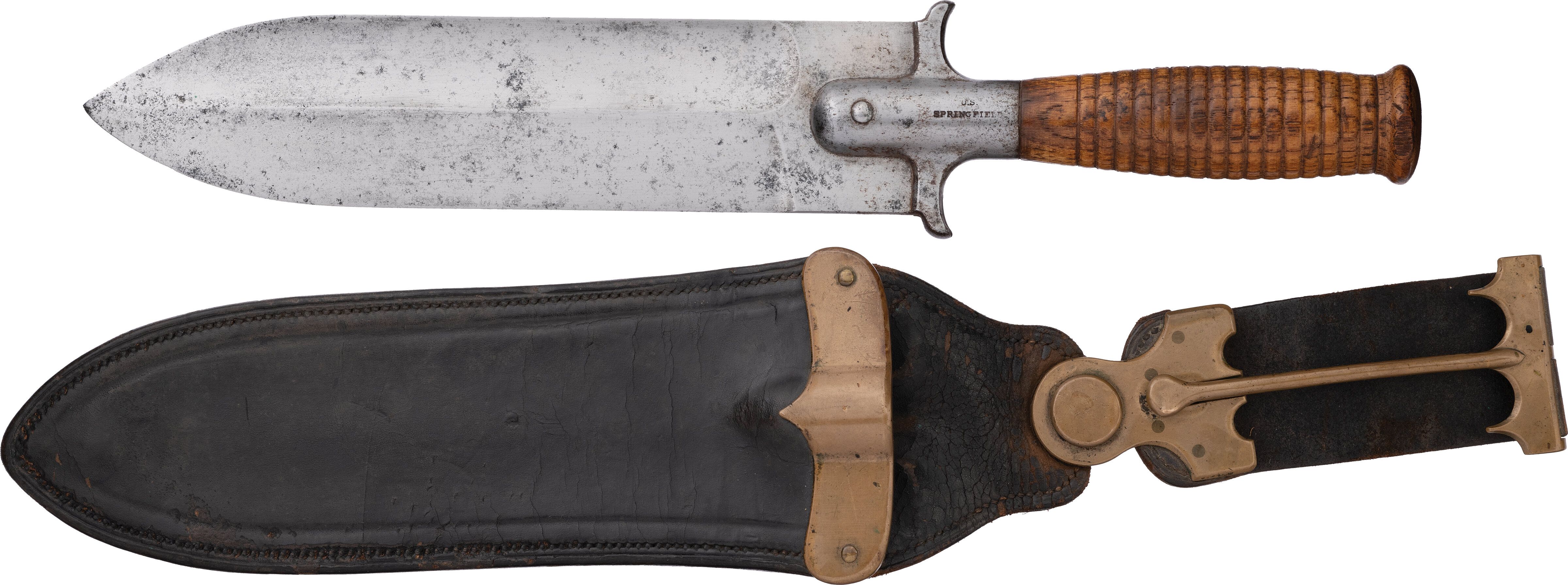 Early Iron Guard U.S. Springfield Model 1880 Hunting Knife | Rock ...