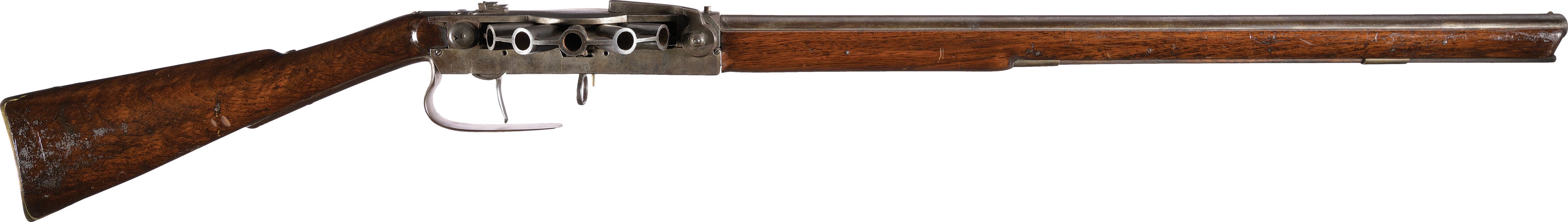 12-Shot Percussion Horizontal Turret Rifle | Rock Island Auction