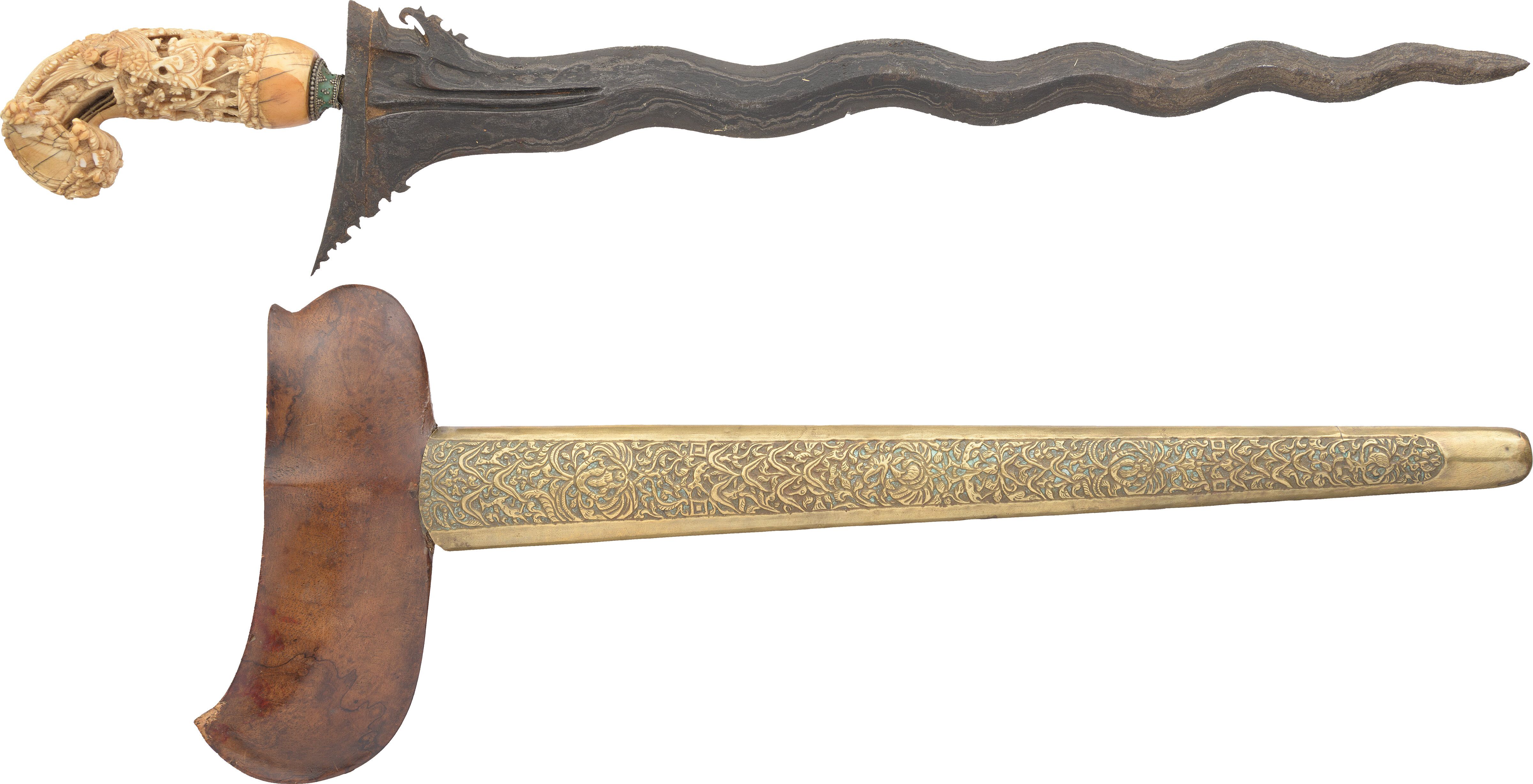 Patterned Blade Indonesian Style Keris Dagger | Rock Island Auction