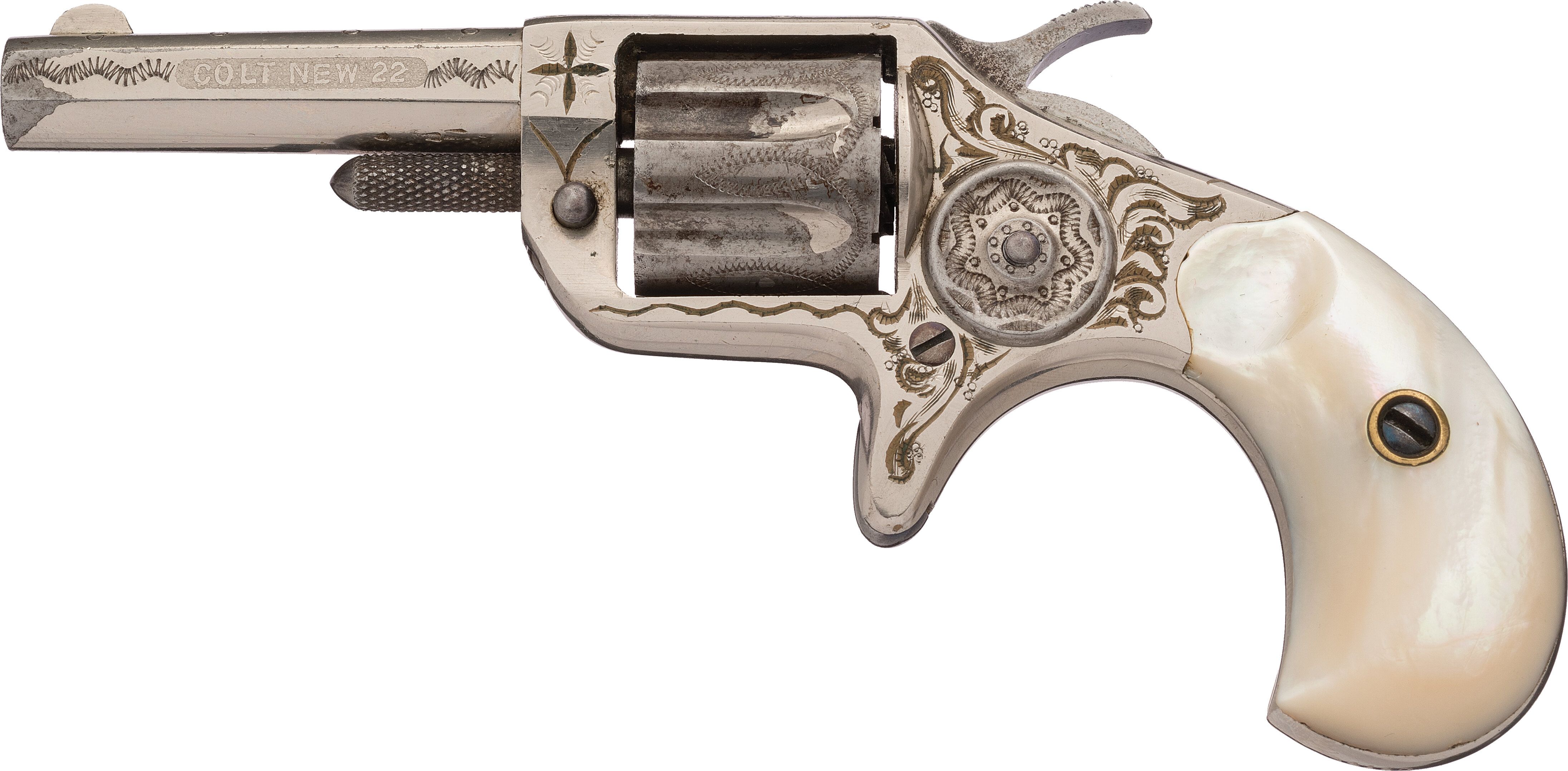 Engraved Colt New Line .22 Etched Panel Revolver | Rock Island Auction