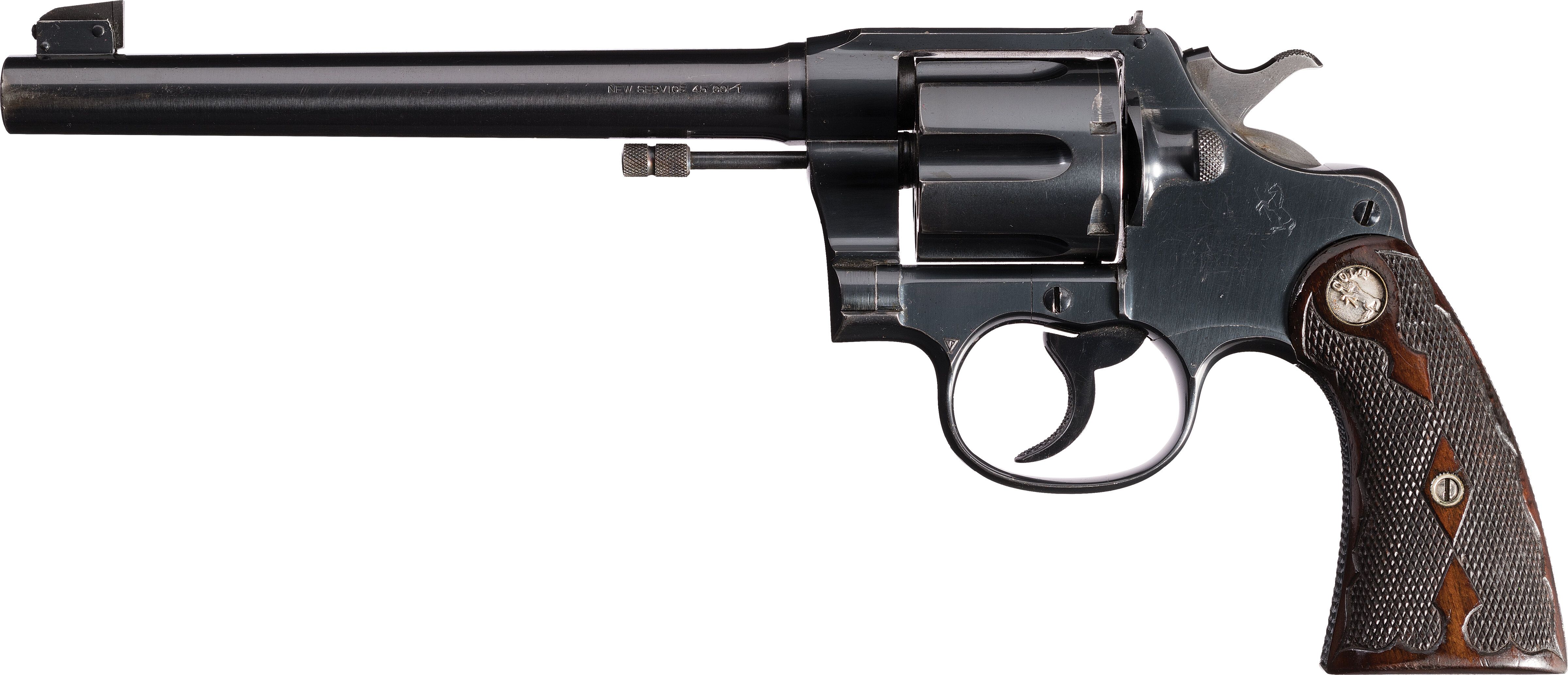 Colt New Service Flattop Target Model Revolver with Case | Rock Island ...