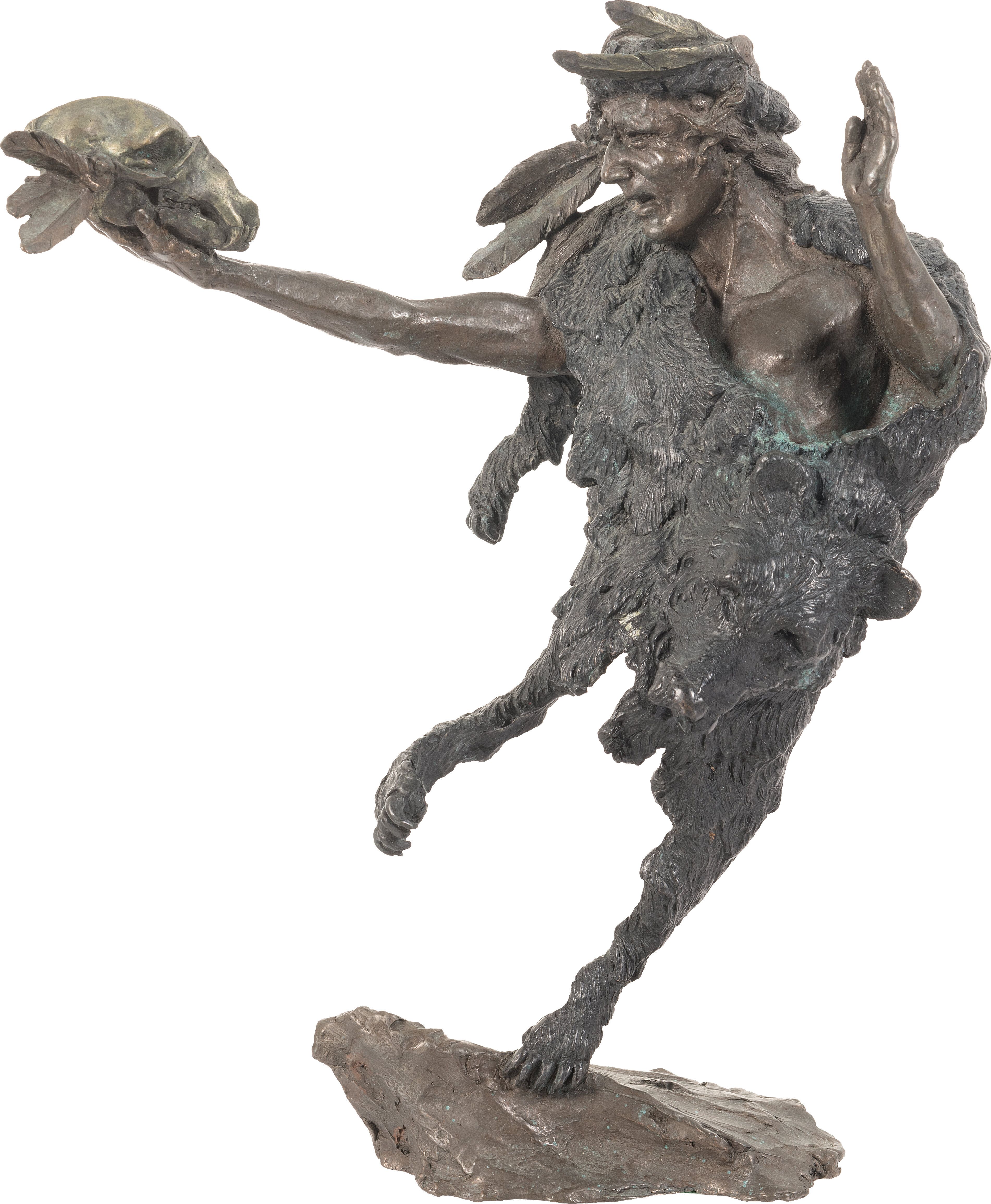 Native American "Medicine Man" Bronze Sculpture by Mark Hopkins | Rock ...